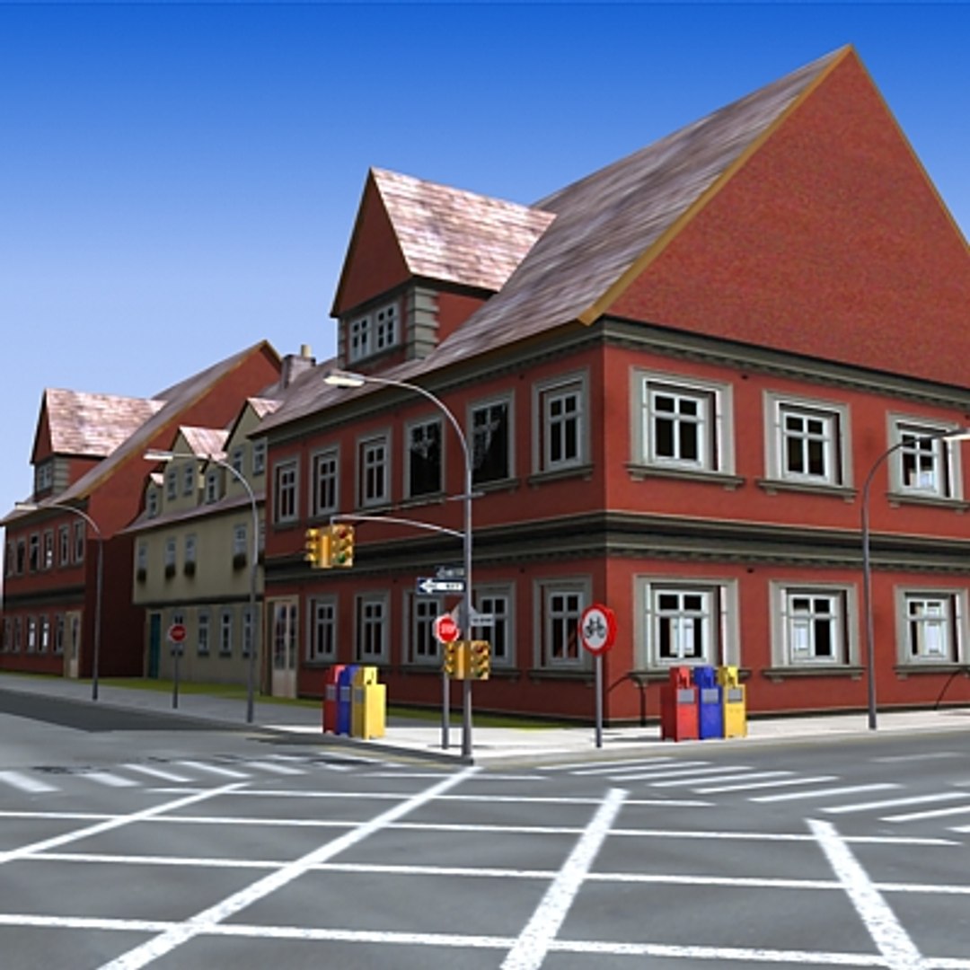 3d City Street Model