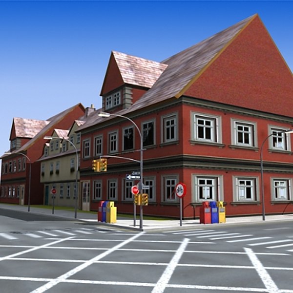 3d city street model