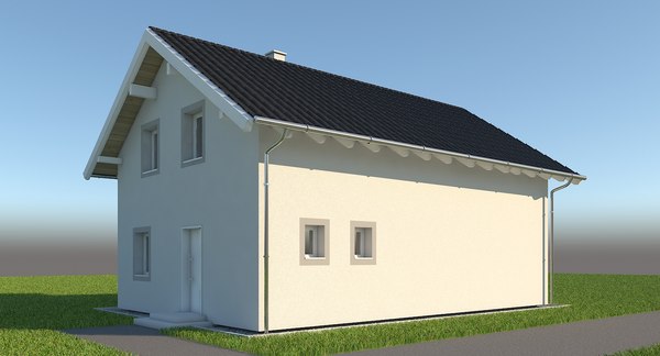 3d modern single family home model