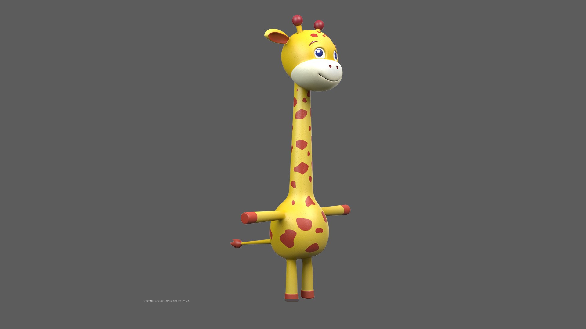 Giraffe Cartoon Model 3D - TurboSquid 2085137