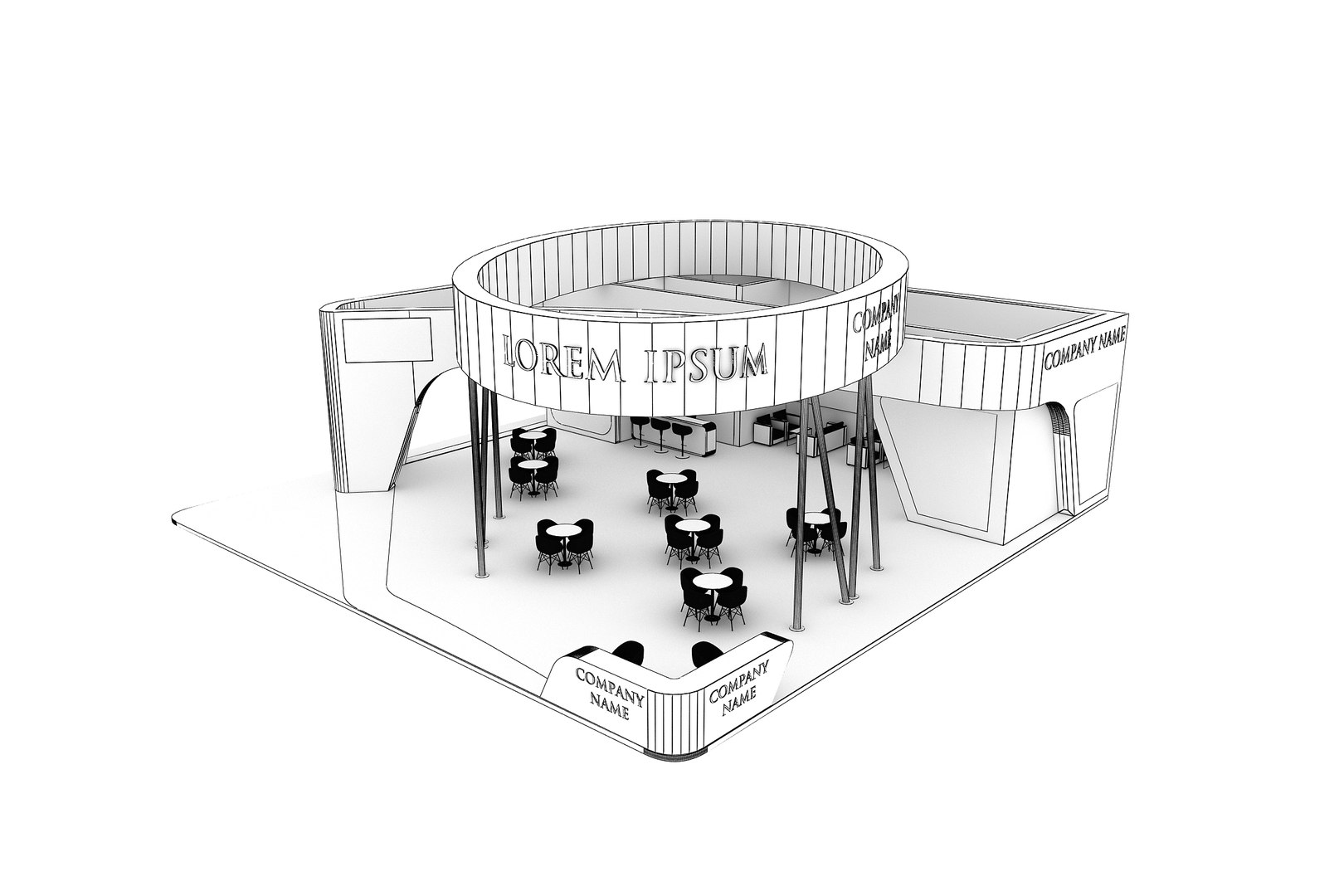 10 Exhibition Stand Stall Fair Collection 3D - TurboSquid 2024572