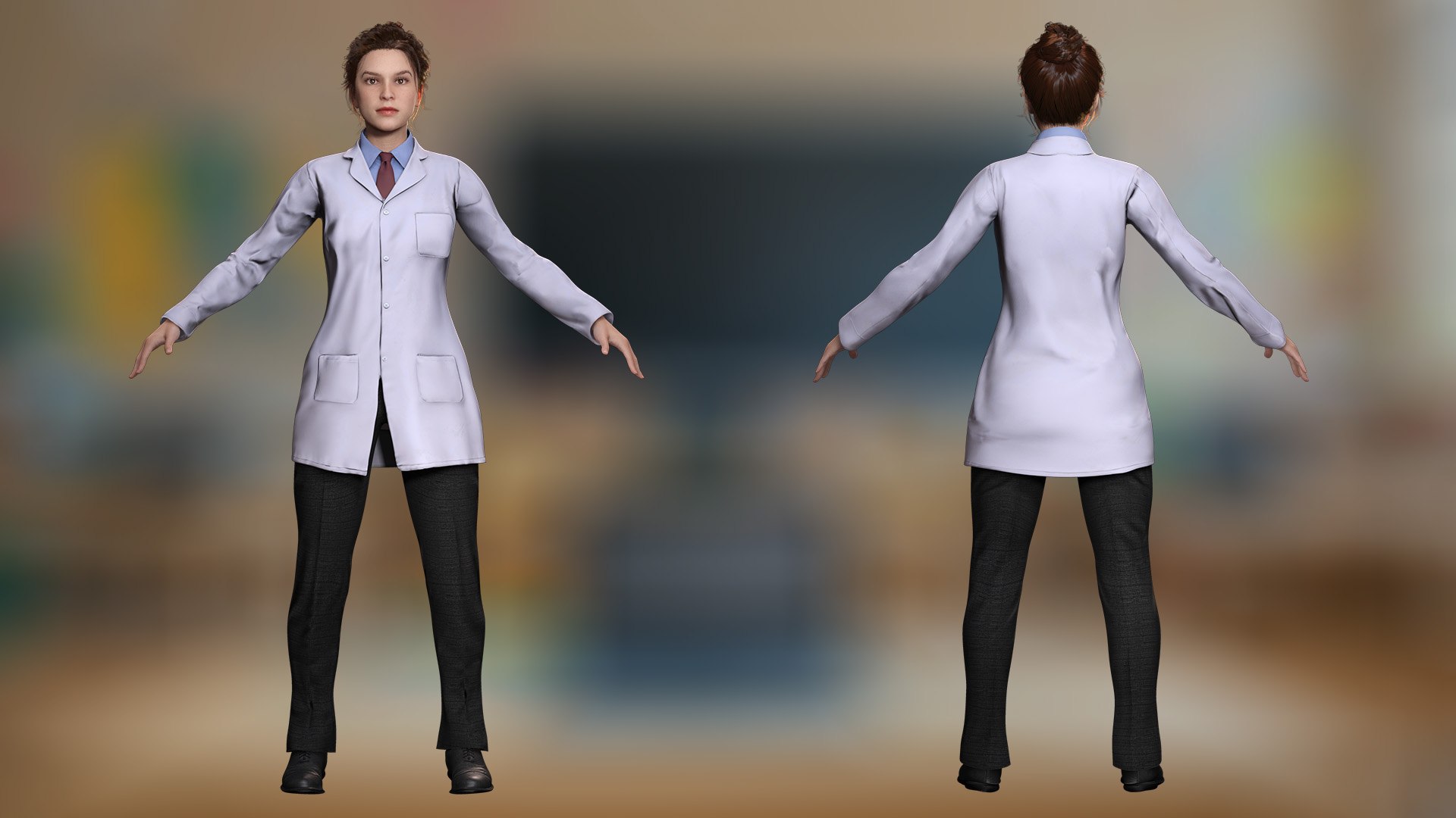 3D Female Teacher 3D Model Rigged - TurboSquid 2362784