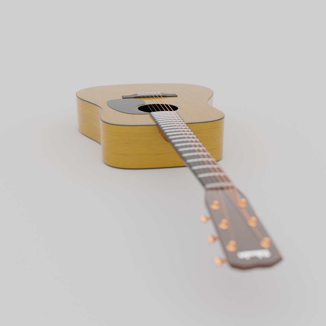 Acoustic Guitar 3D Model - TurboSquid 1900113