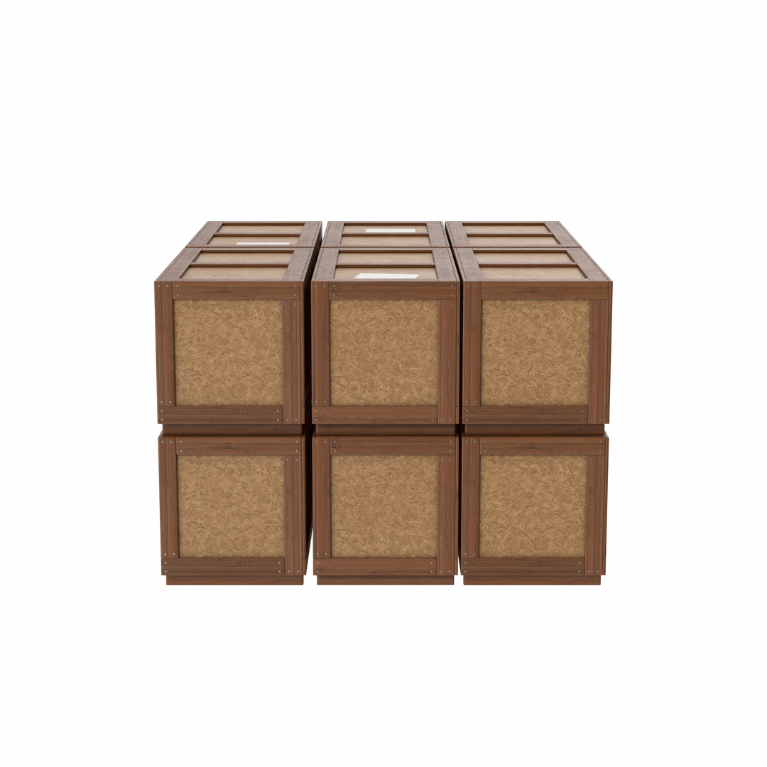 3D Stack Of Wooden Crate Boxes - TurboSquid 1994923