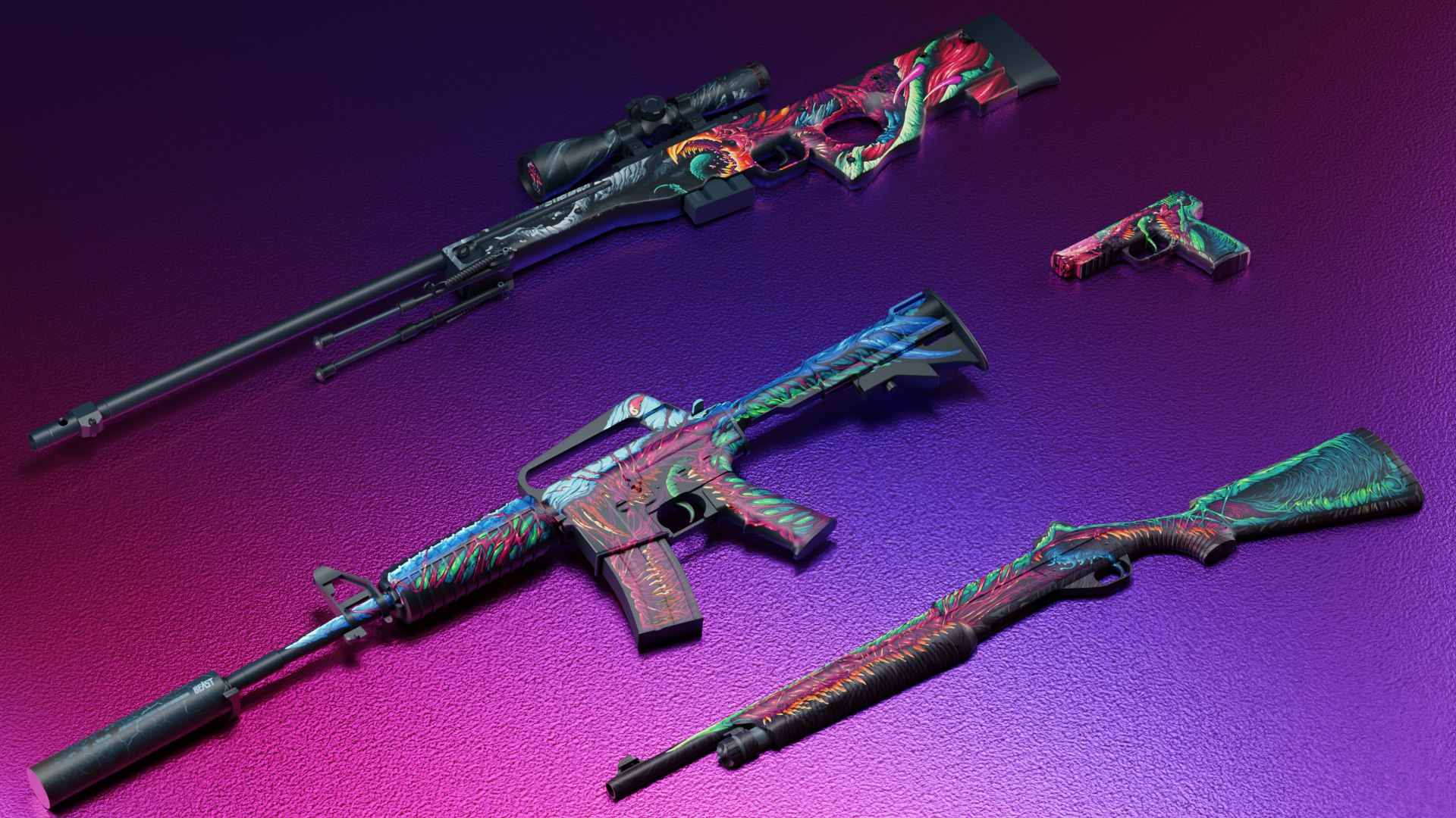 CS2 Hyper Beast Collection 3D Model - TurboSquid 2216167