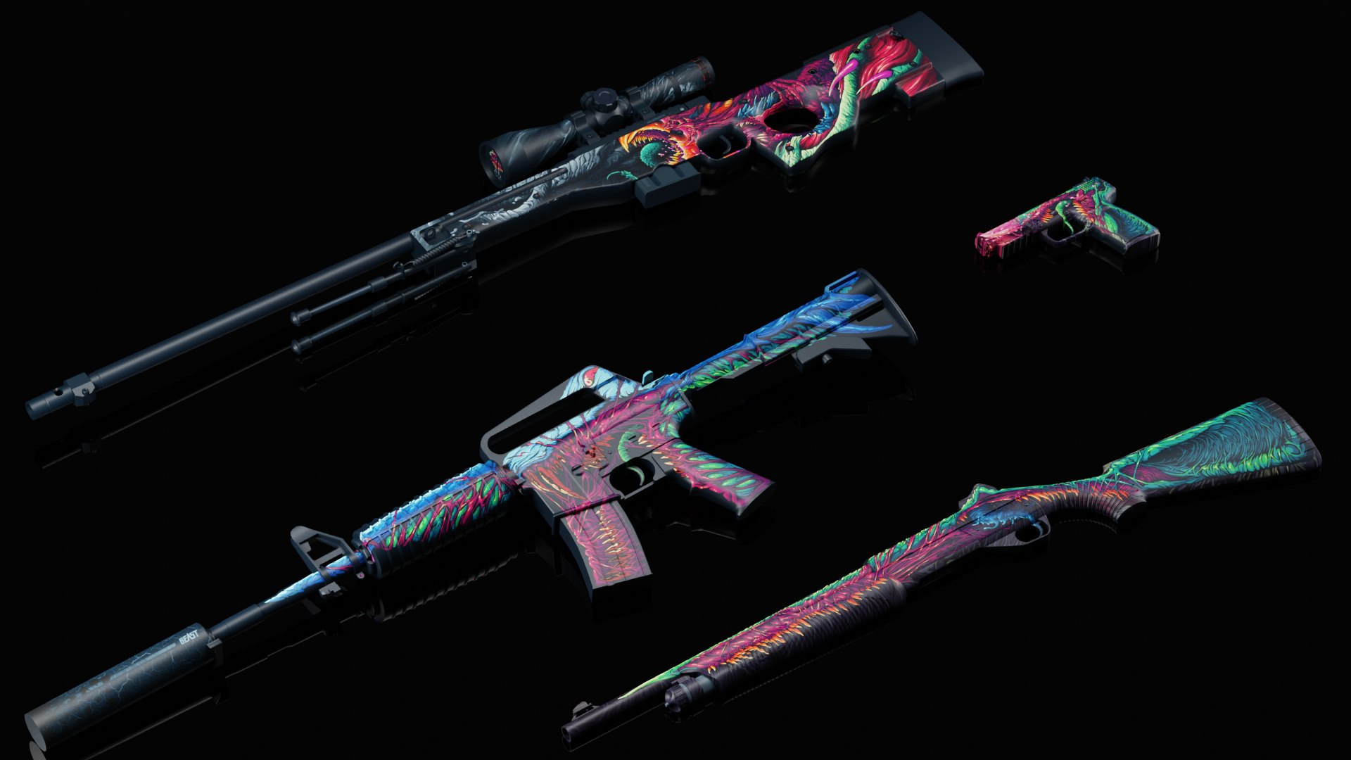 CS2 Hyper Beast Collection 3D Model - TurboSquid 2216167