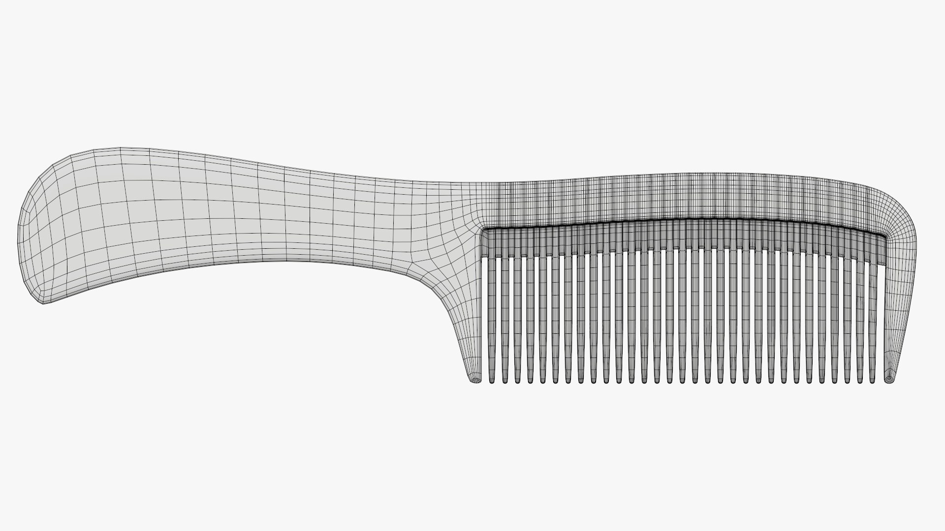 Hair comb wide 3D model - TurboSquid 1585452