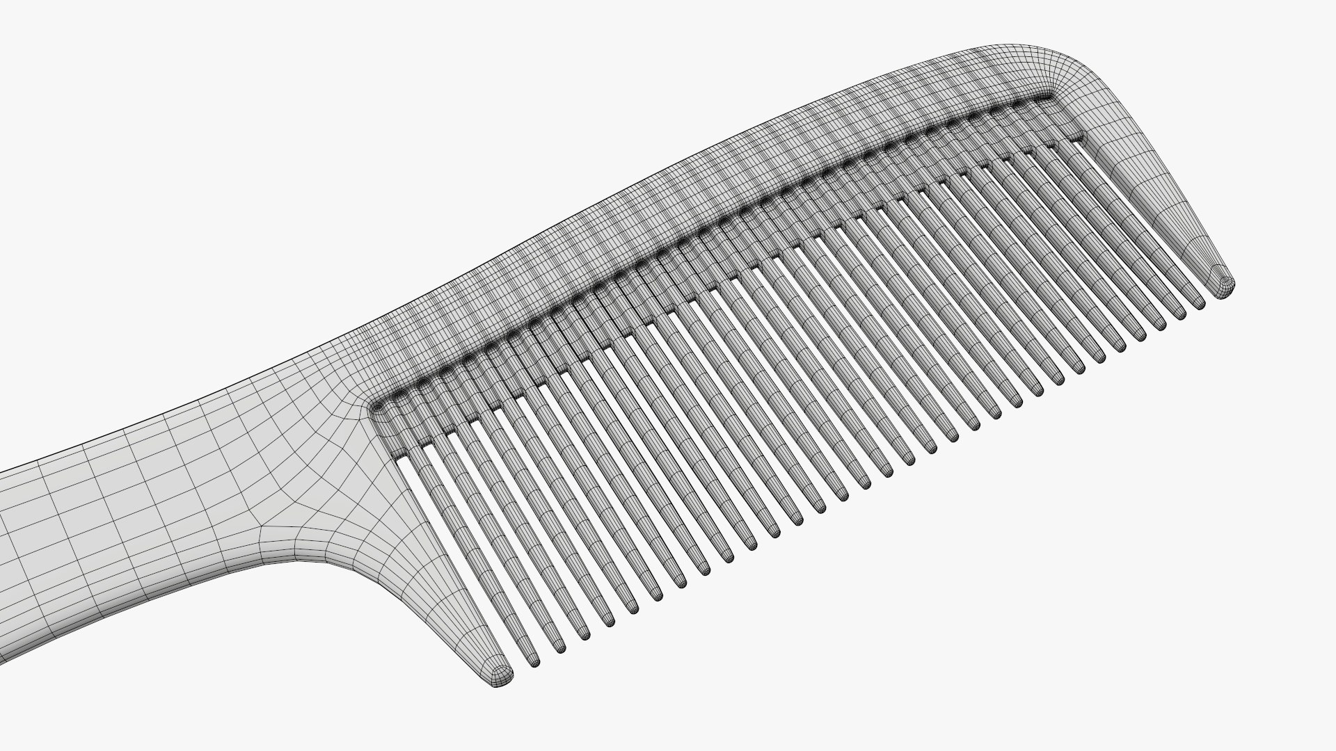 Hair comb wide 3D model - TurboSquid 1585452