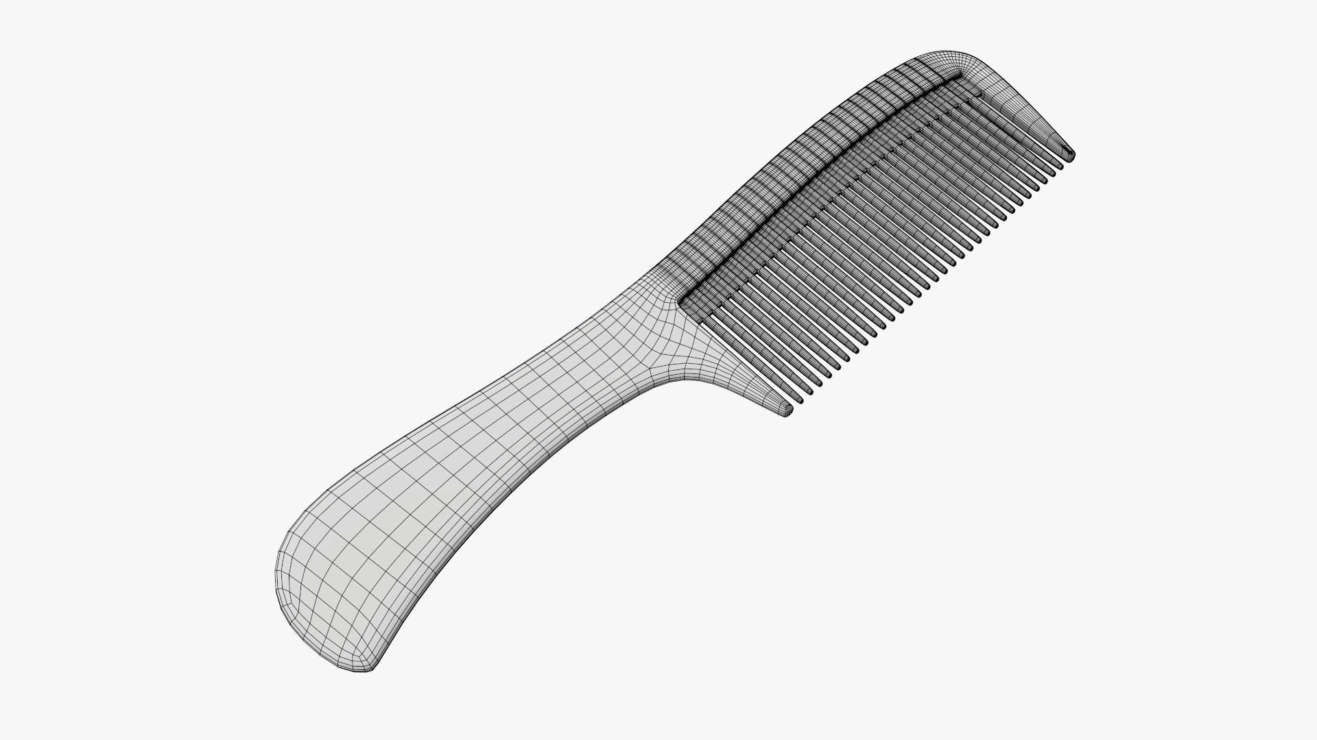 Hair comb wide 3D model - TurboSquid 1585452