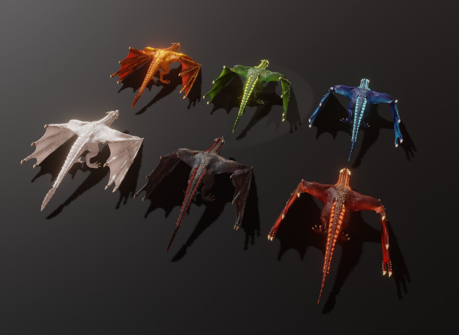 3D Realistic Animated Wyverns Pack Low-poly 3D Model Model - TurboSquid ...