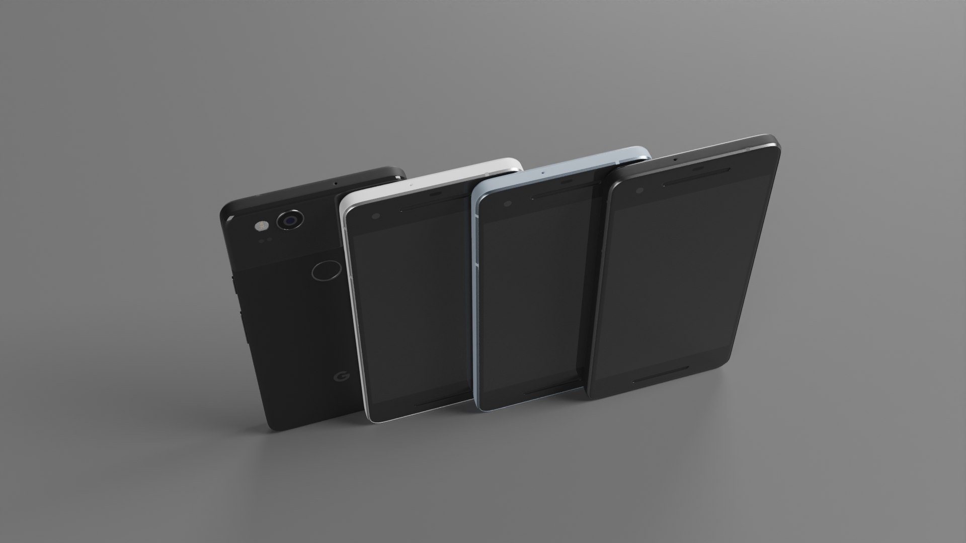 Google Pixel 2 All Colors Model - TurboSquid 2061921