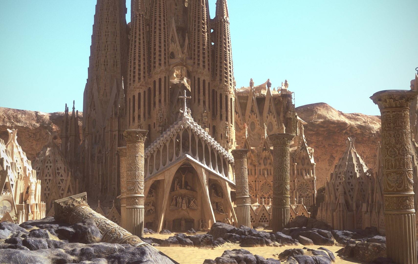 Desert Temple 3D - TurboSquid 1991728