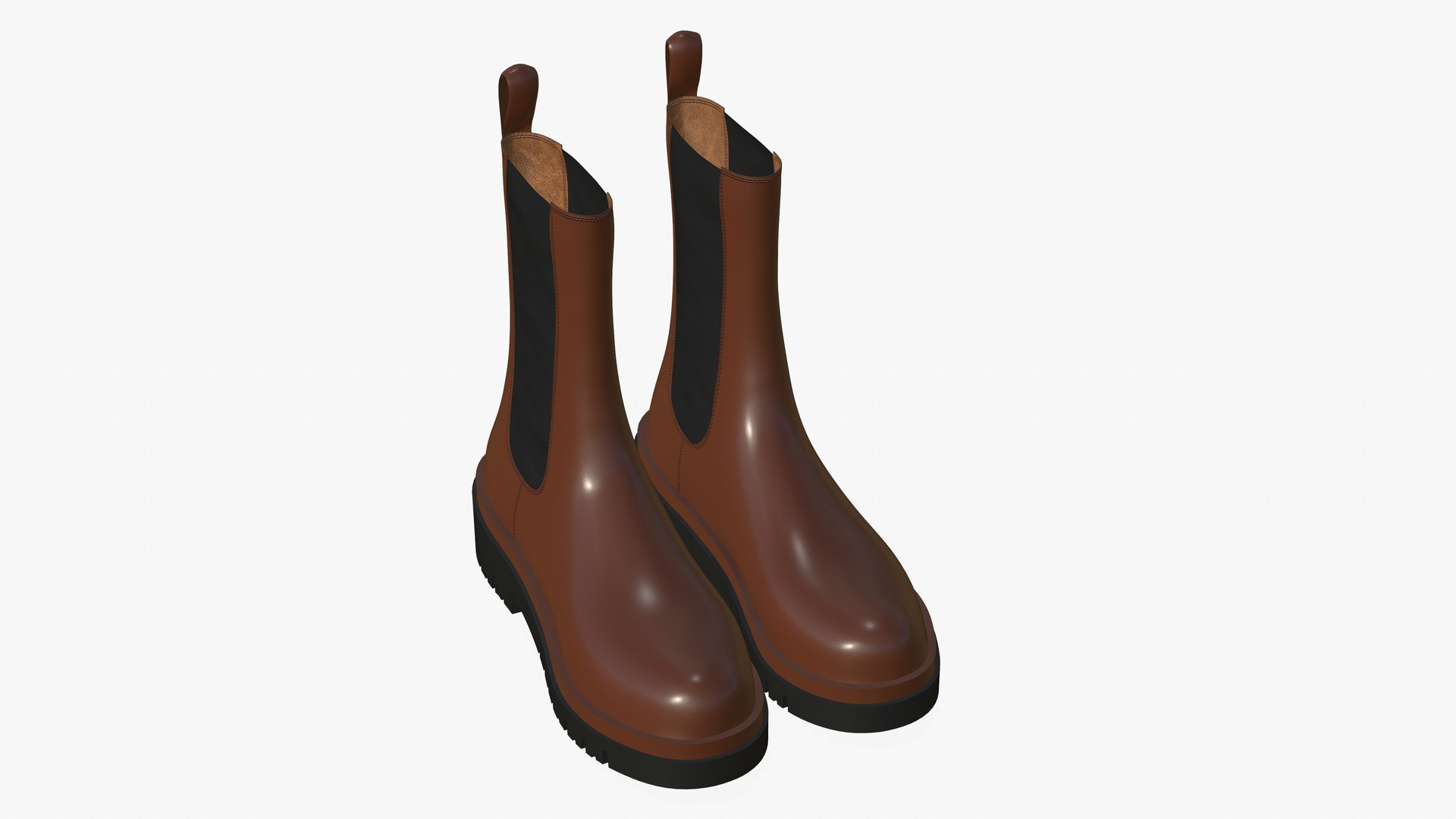 3D model Realistic Leather Boots V70 - TurboSquid 1952974