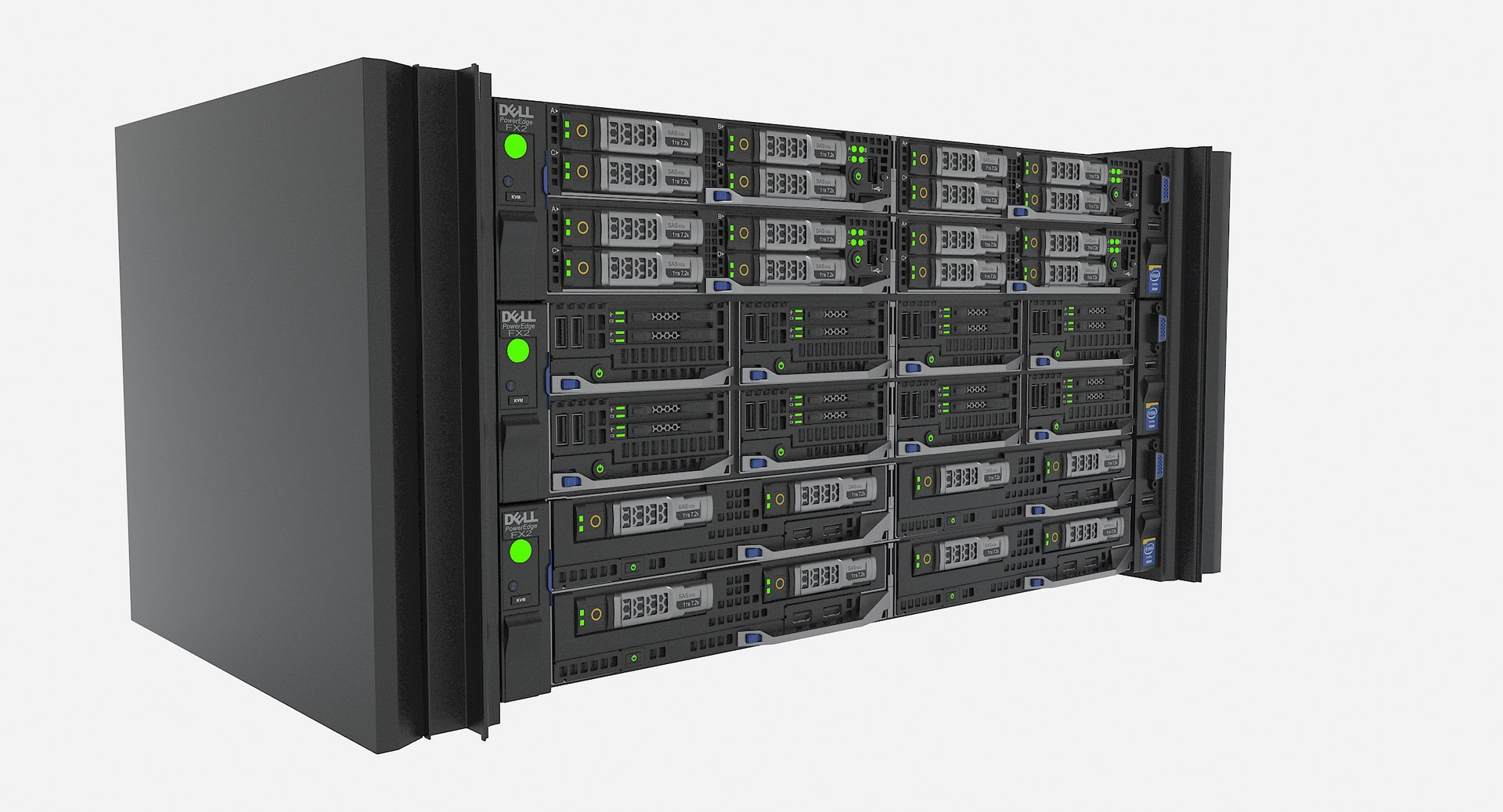 3d Model Dell Poweredge Fx2