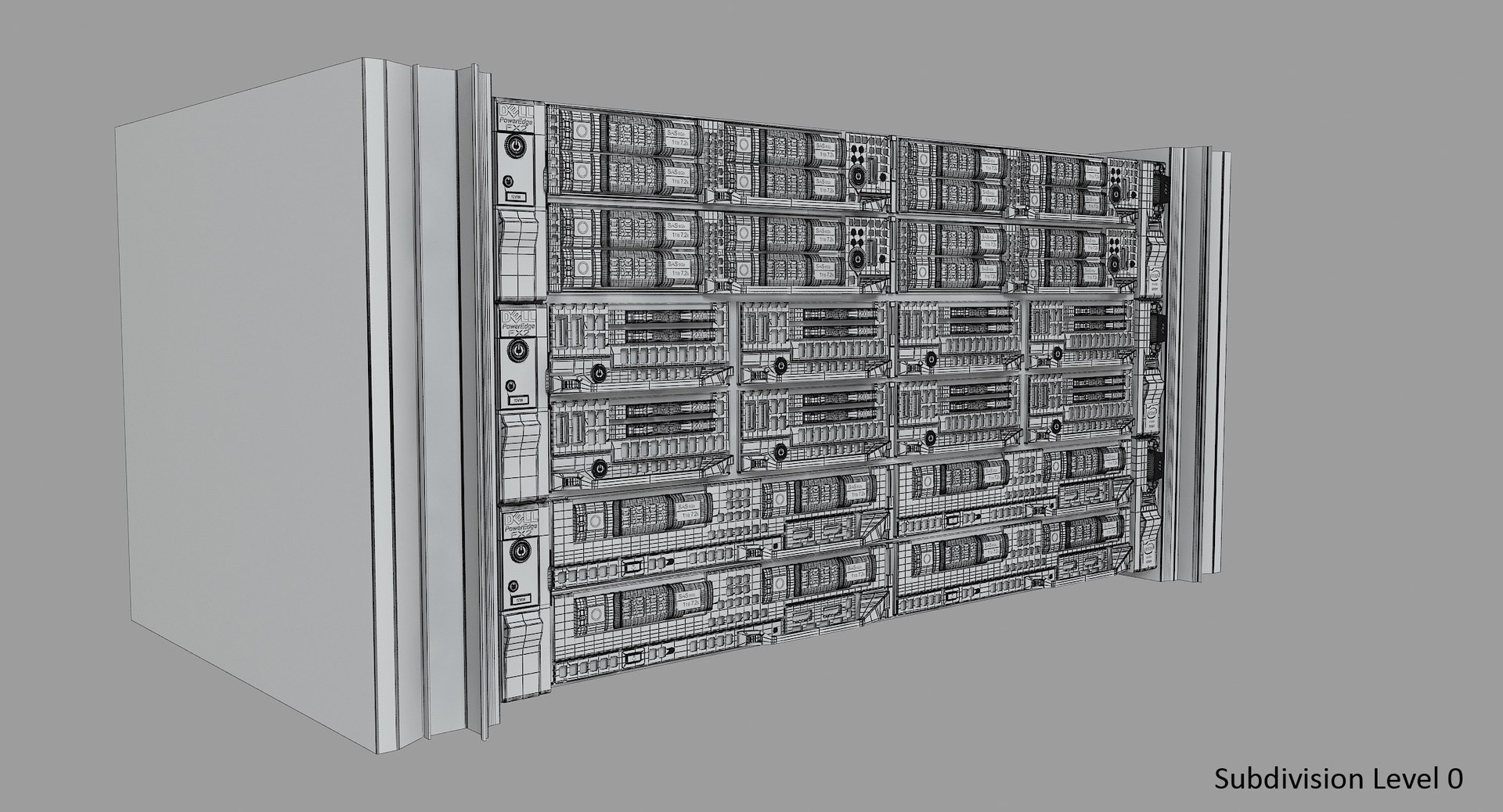 3d Model Dell Poweredge Fx2