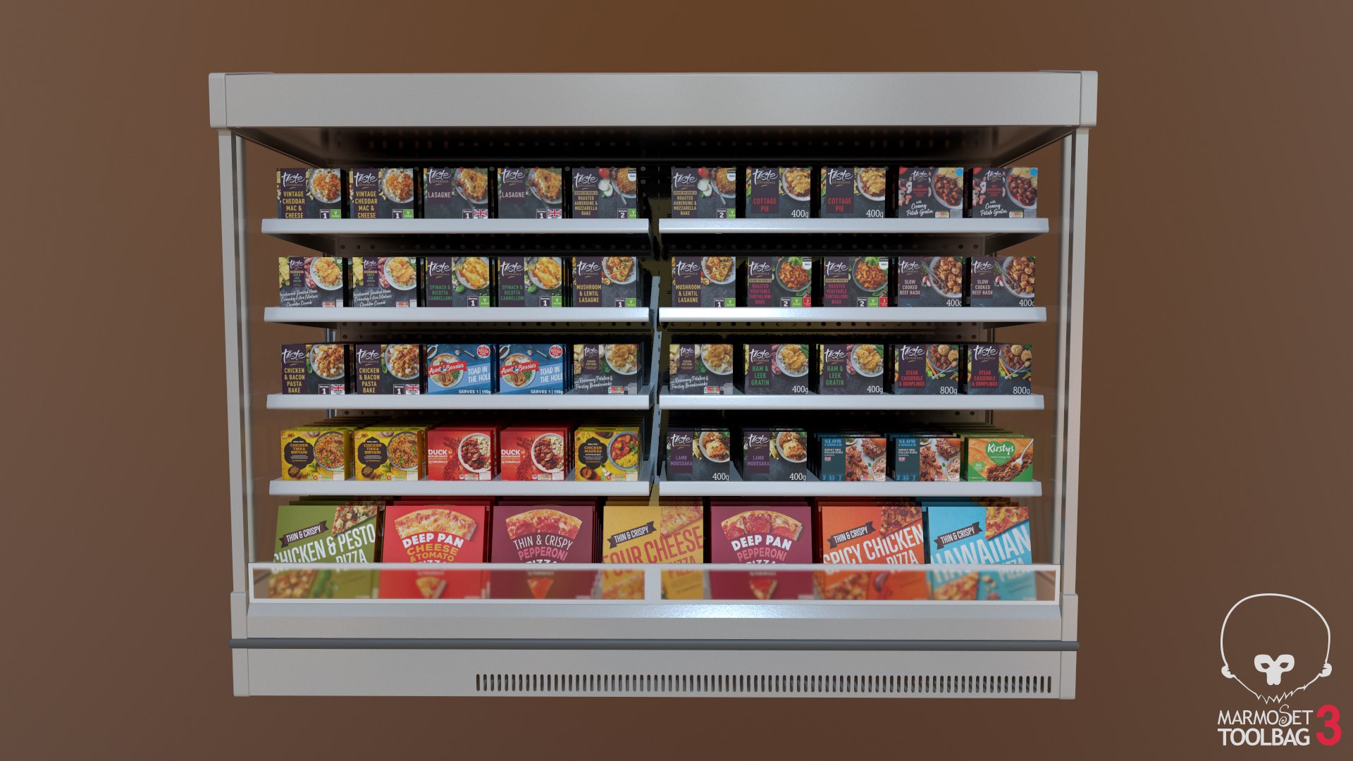 3D Model Supermarket Ready Meals Display - TurboSquid 2032519