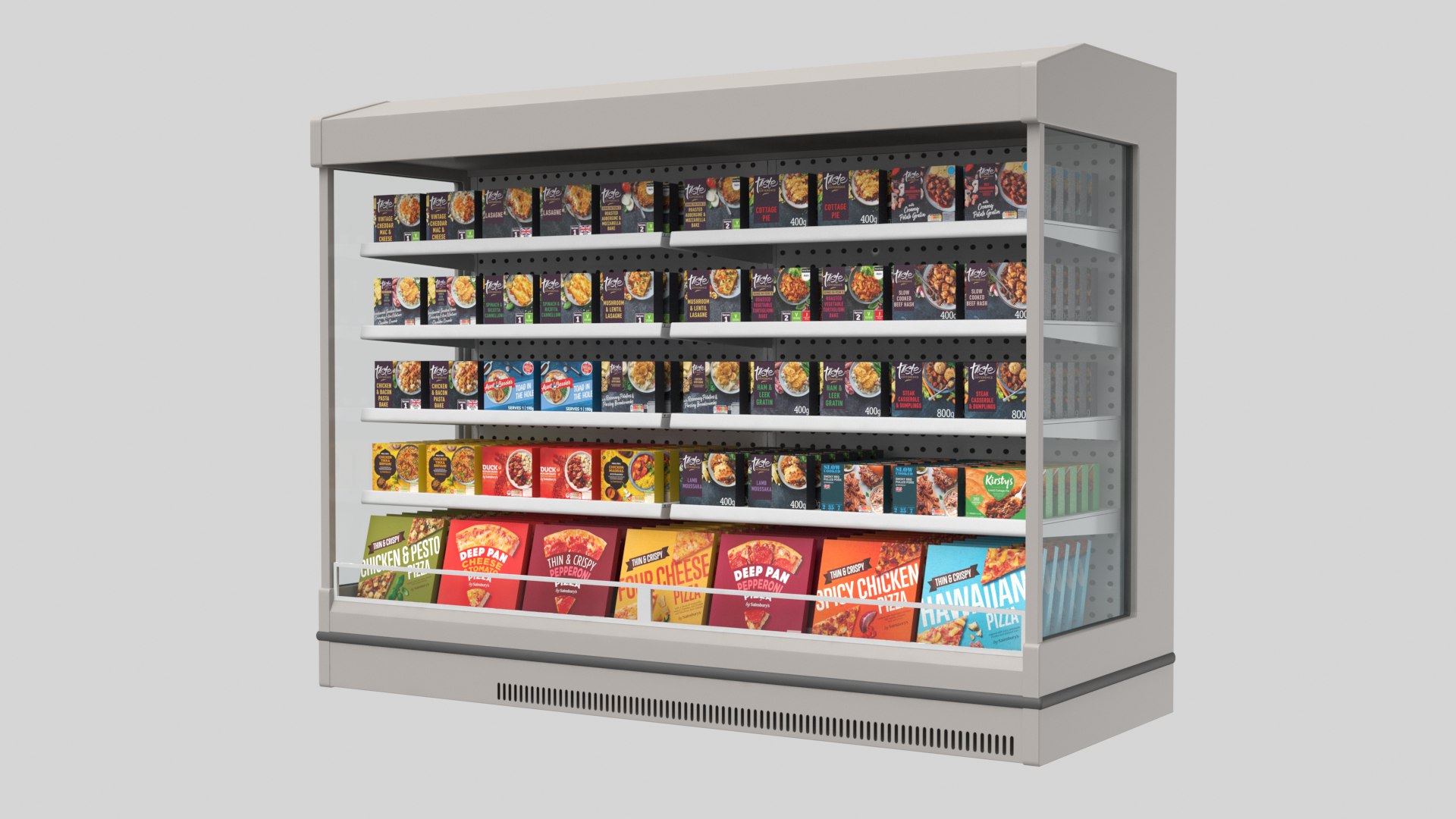 3D Model Supermarket Ready Meals Display - TurboSquid 2032519