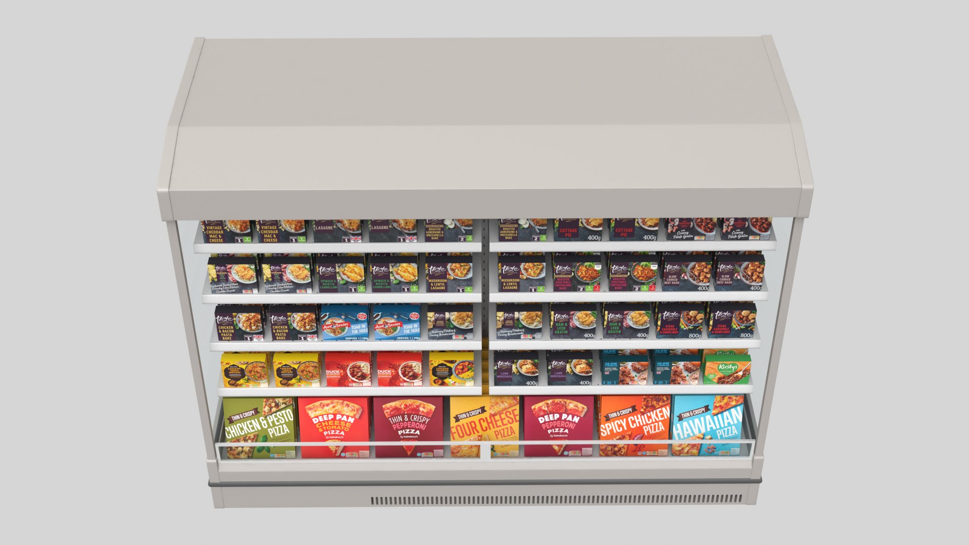 3D Model Supermarket Ready Meals Display - TurboSquid 2032519