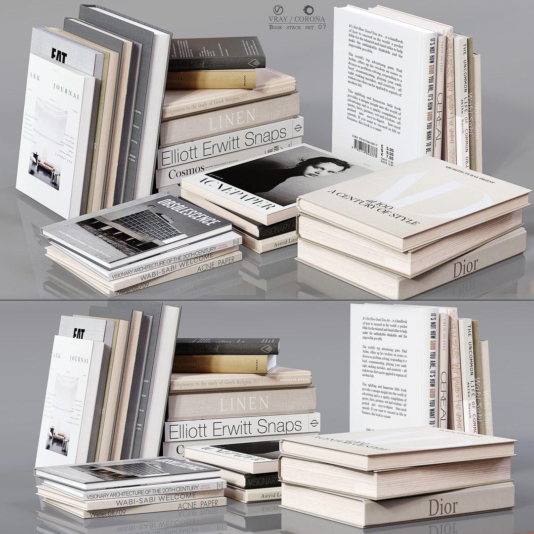 Book Stack Set 08 3D Model - TurboSquid 2052227