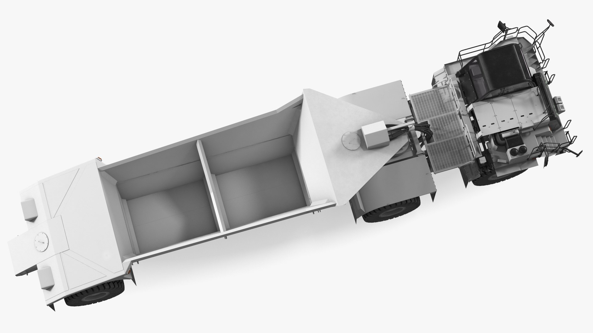 Heavy Duty Dump Trailer Clean Rigged for Cinema 4D 3D model ...
