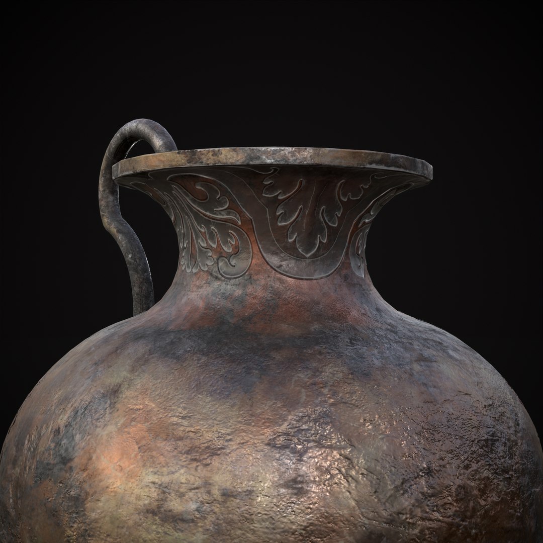 3D Medieval Pewter Pitcher - TurboSquid 2079434