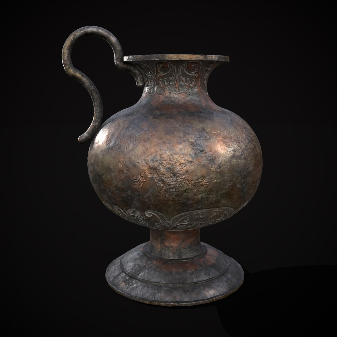 3D Medieval Pewter Pitcher - TurboSquid 2079434