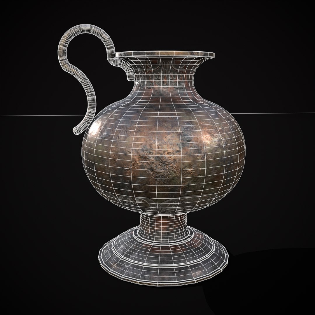 3D Medieval Pewter Pitcher - TurboSquid 2079434