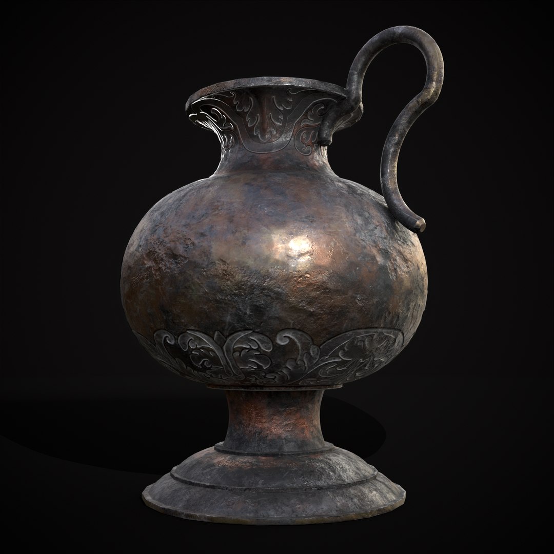 3D Medieval Pewter Pitcher - TurboSquid 2079434