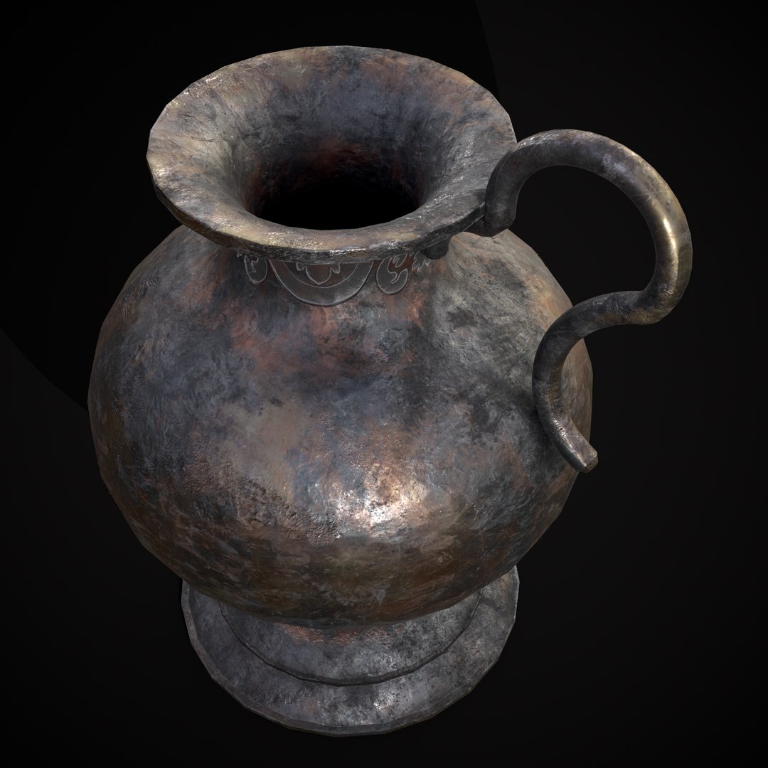3D Medieval Pewter Pitcher - TurboSquid 2079434