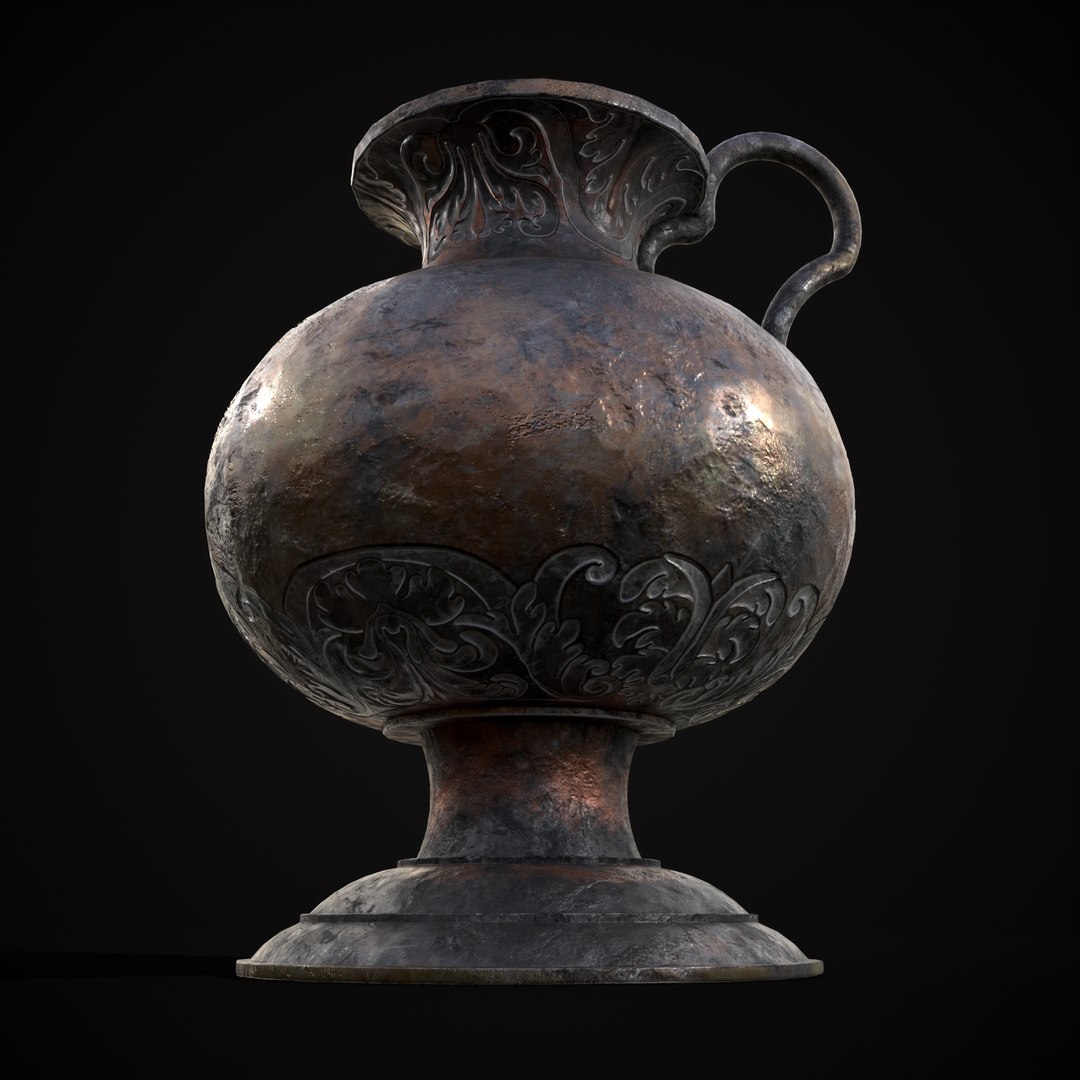 3D Medieval Pewter Pitcher - TurboSquid 2079434