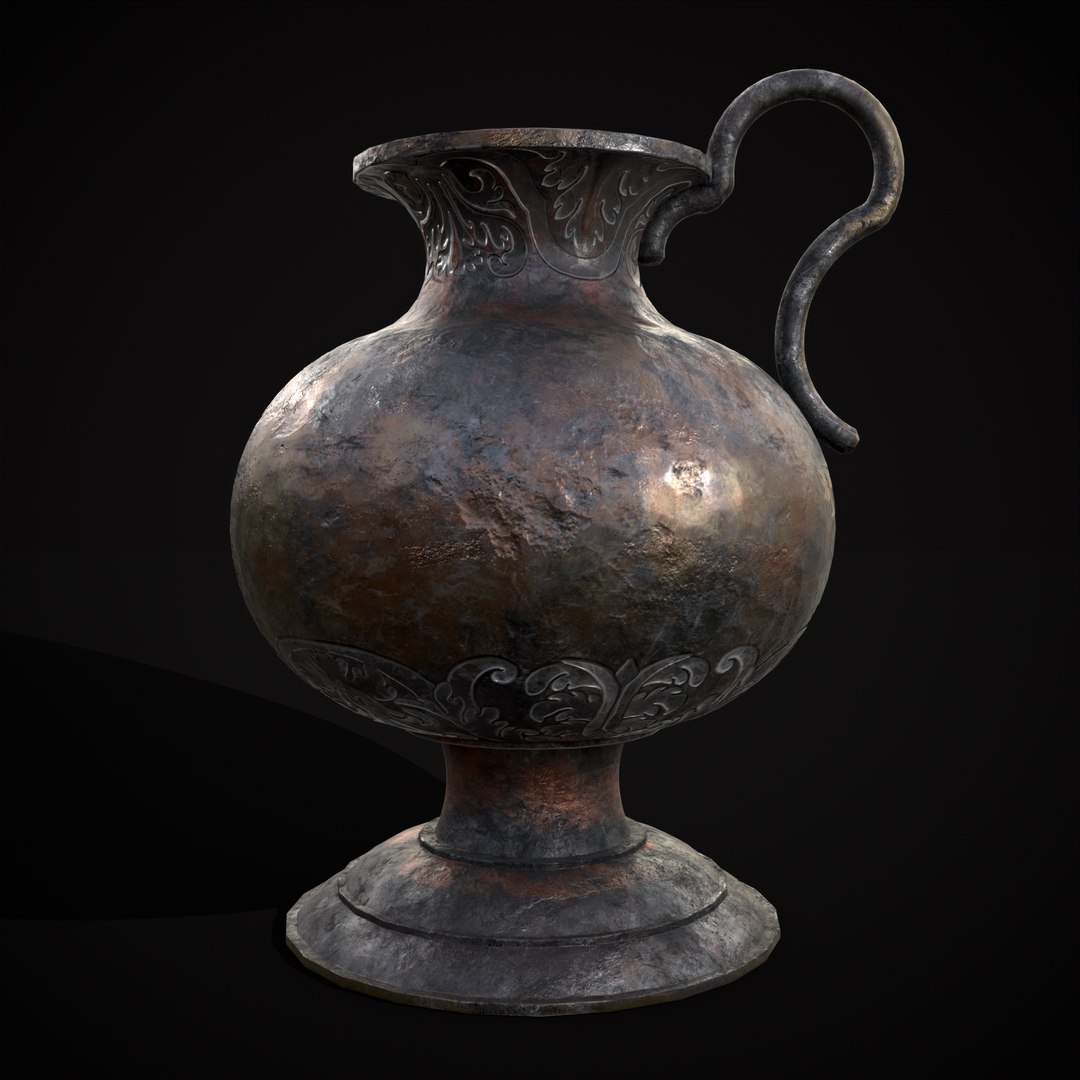 3D Medieval Pewter Pitcher - TurboSquid 2079434
