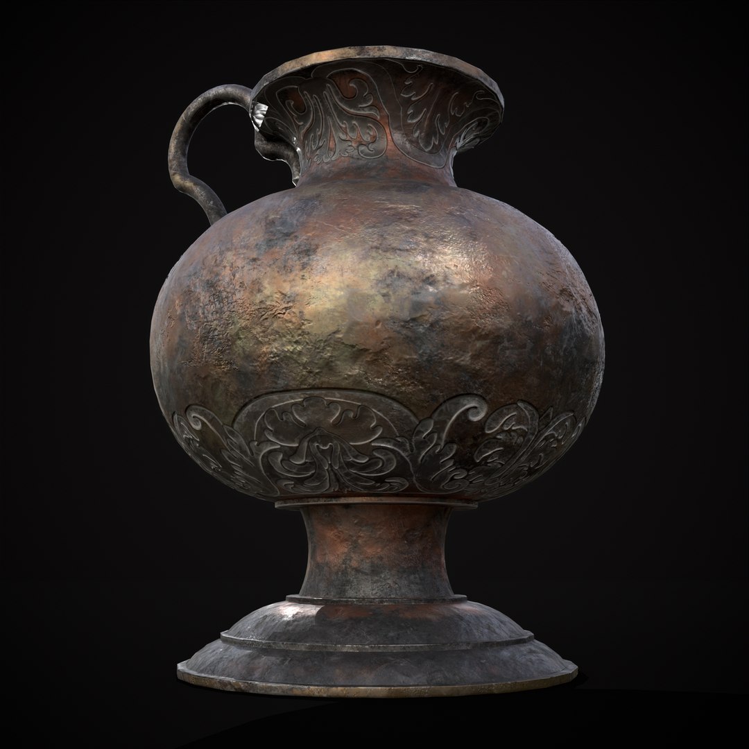 3D Medieval Pewter Pitcher - TurboSquid 2079434