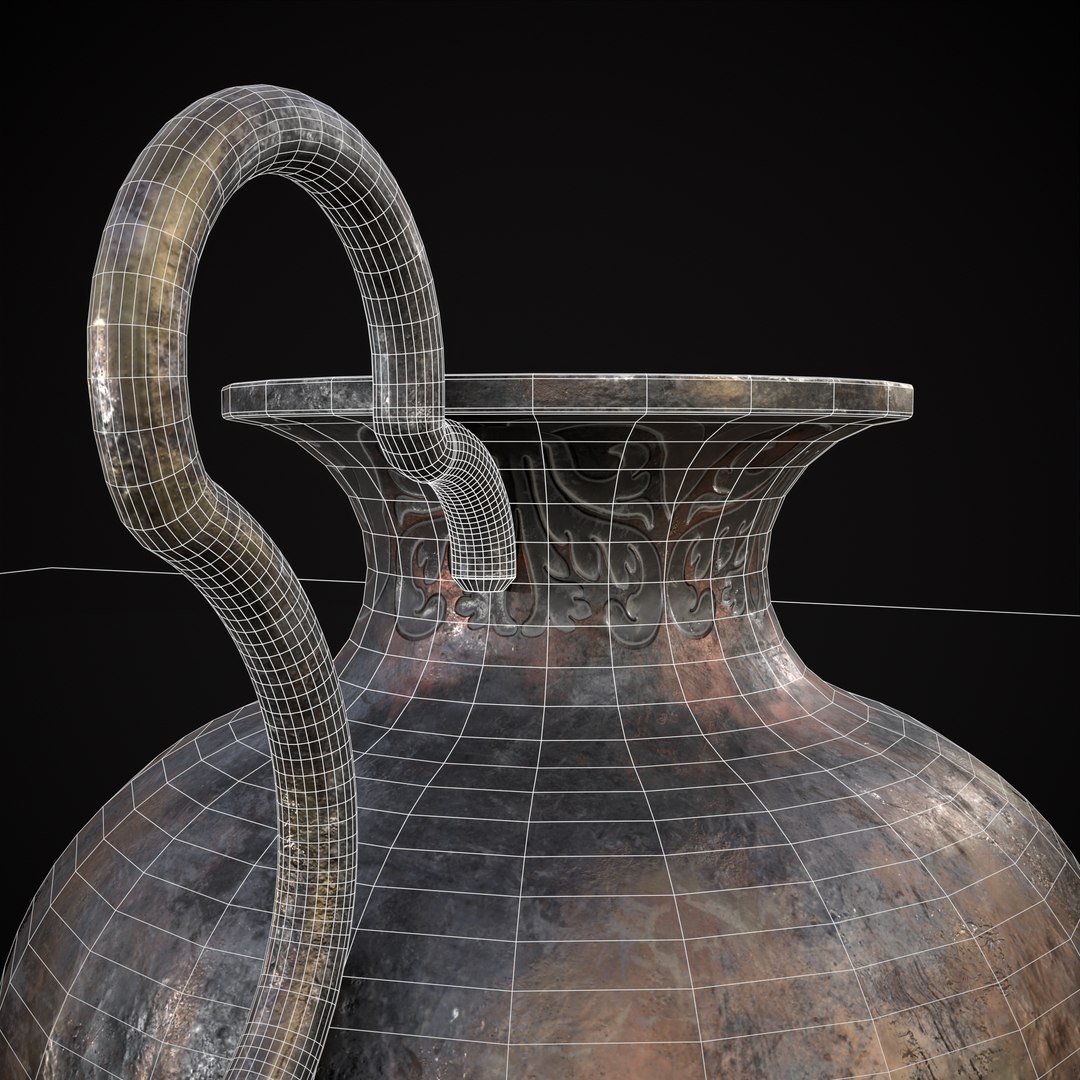 3D Medieval Pewter Pitcher - TurboSquid 2079434