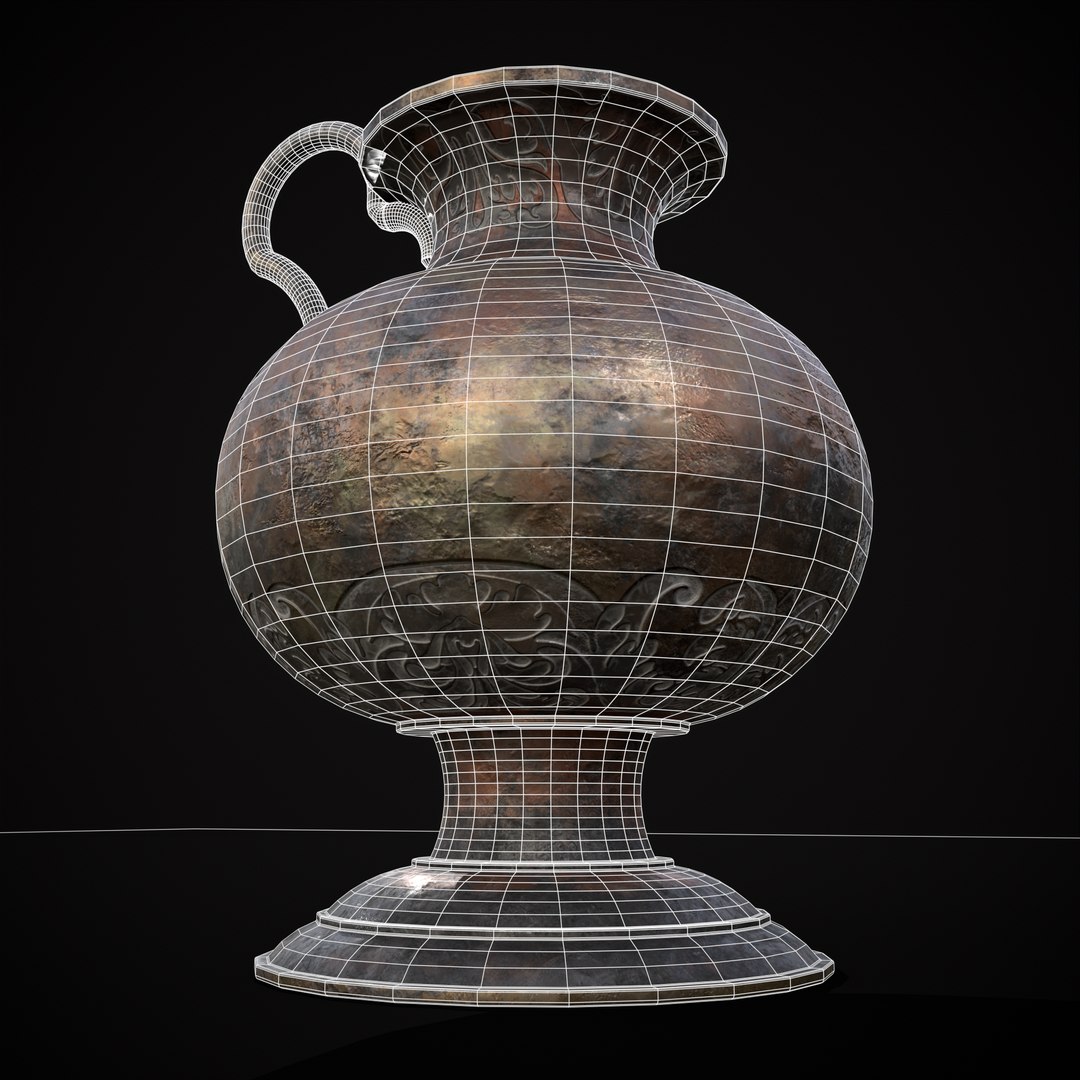 3D Medieval Pewter Pitcher - TurboSquid 2079434