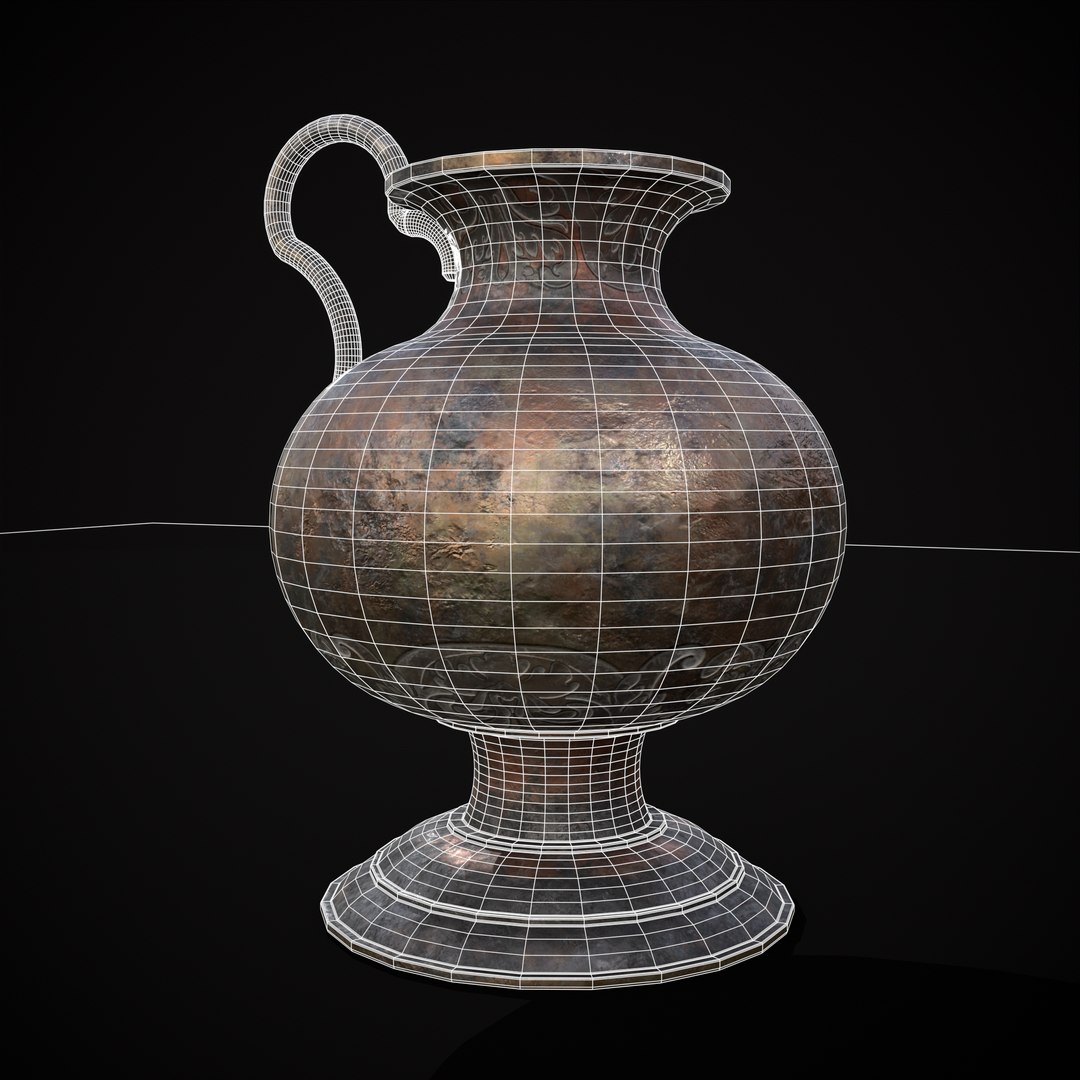 3D Medieval Pewter Pitcher - TurboSquid 2079434