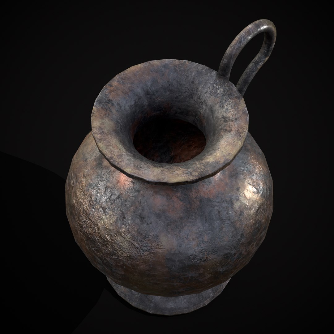 3D Medieval Pewter Pitcher - TurboSquid 2079434