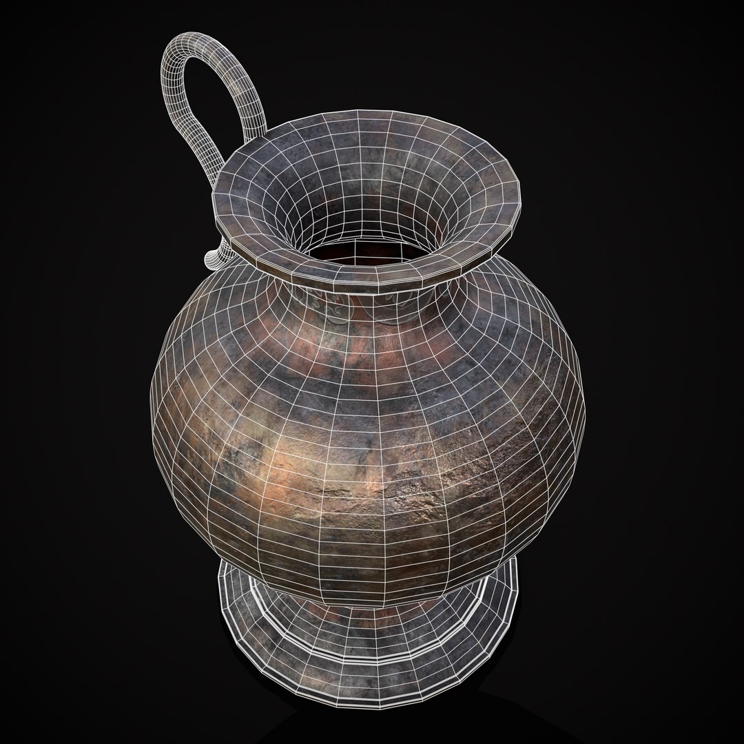 3D Medieval Pewter Pitcher - TurboSquid 2079434