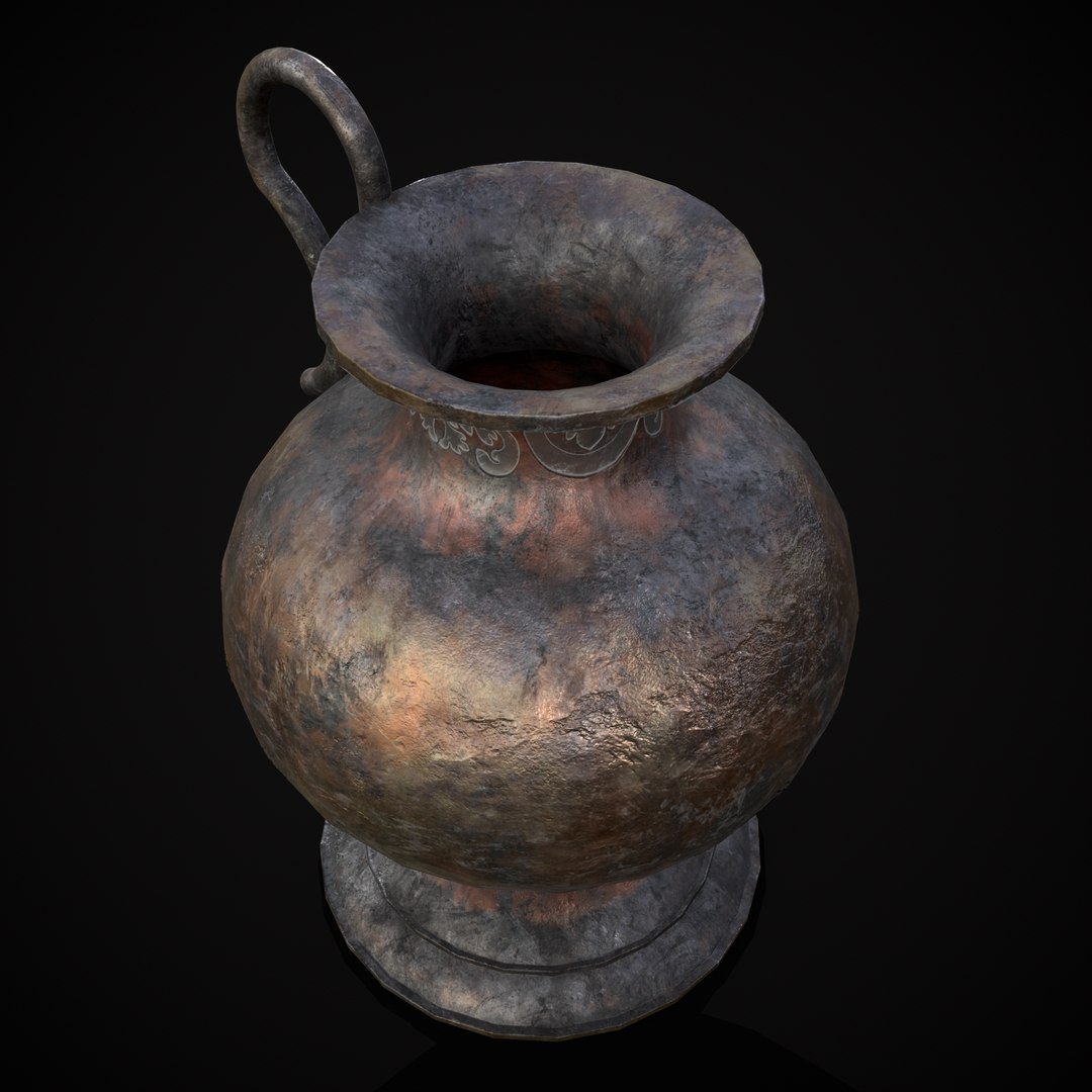 3D Medieval Pewter Pitcher - TurboSquid 2079434