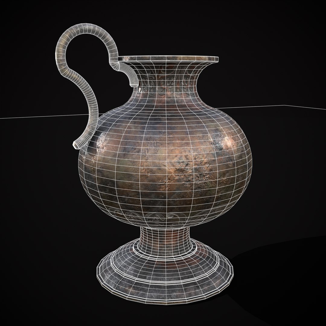 3D Medieval Pewter Pitcher - TurboSquid 2079434