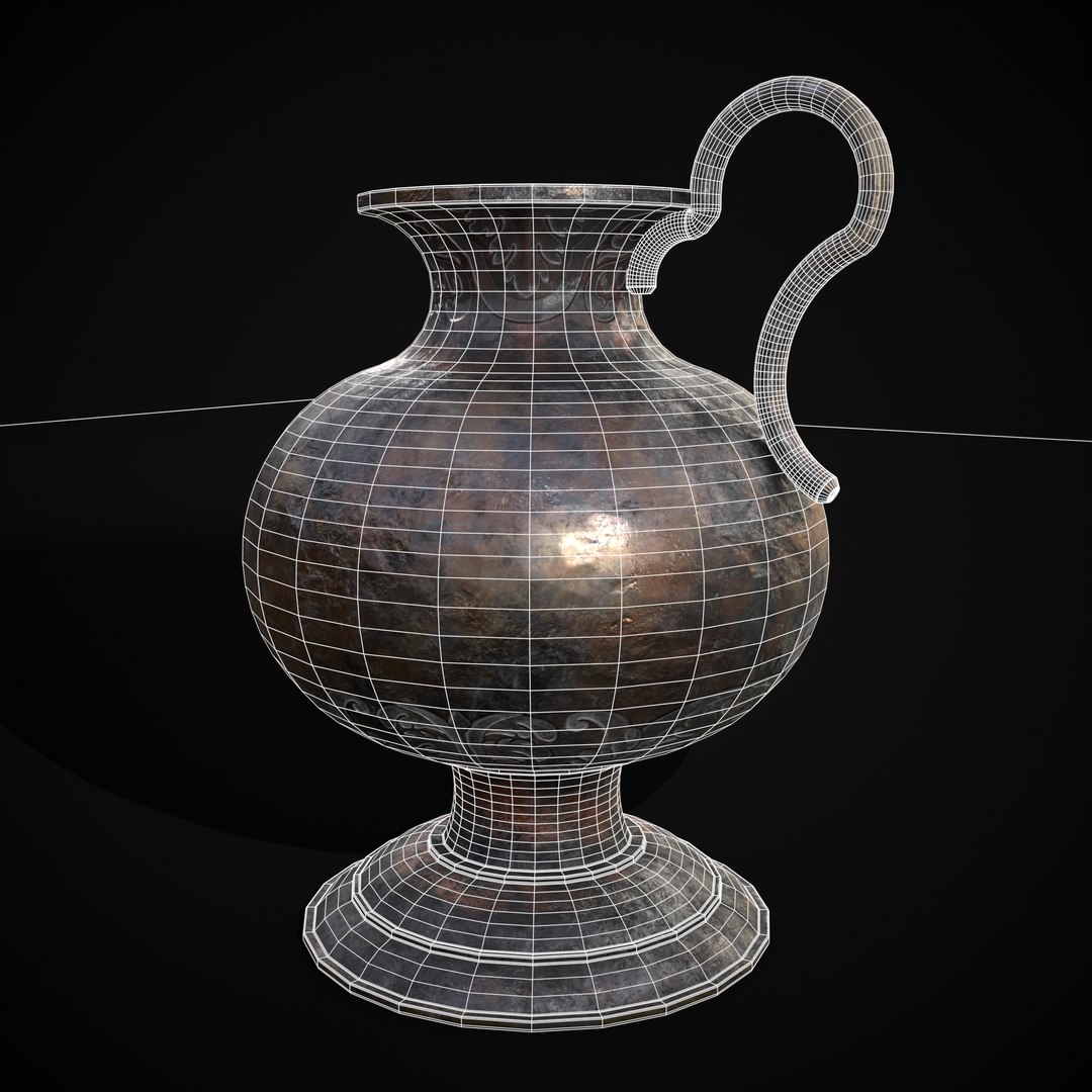 3D Medieval Pewter Pitcher - TurboSquid 2079434