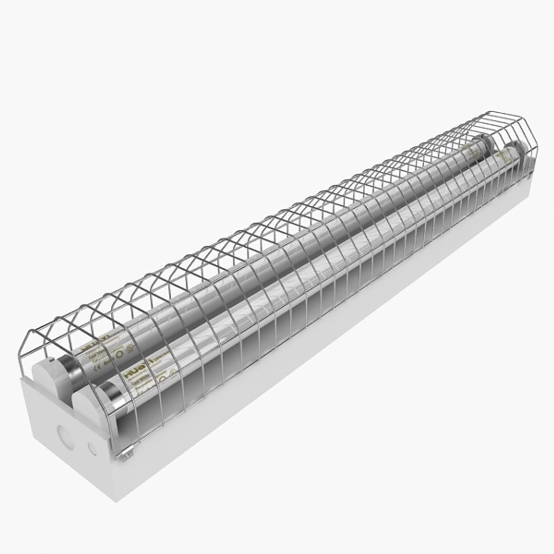 3ds Max Dual Strip Fluorescent Fixture