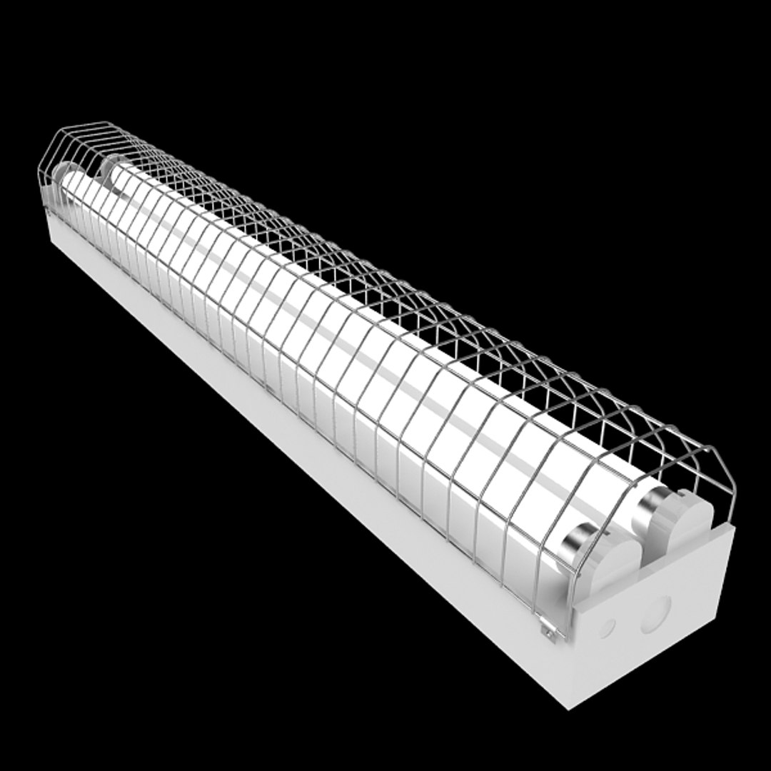 3ds Max Dual Strip Fluorescent Fixture