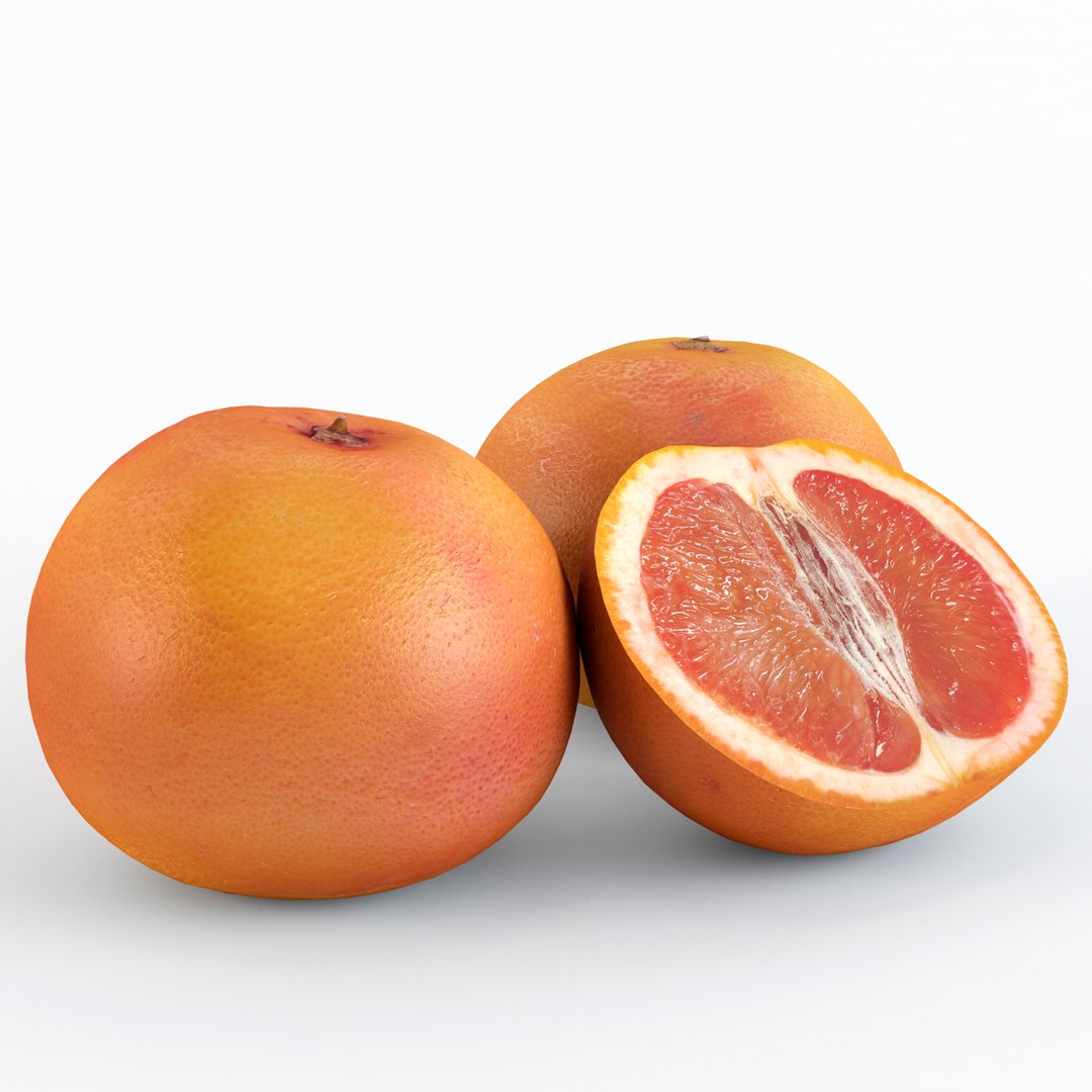 3D Model Grapefruits And Grapefruit Juice - TurboSquid 2233977
