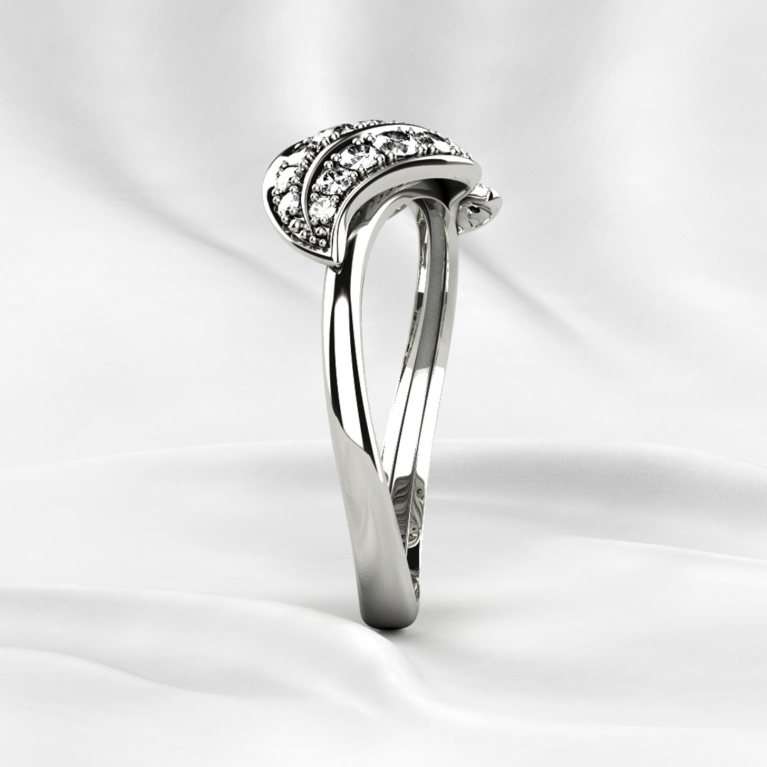 3D Big Leaf Gold Ring - TurboSquid 1874784