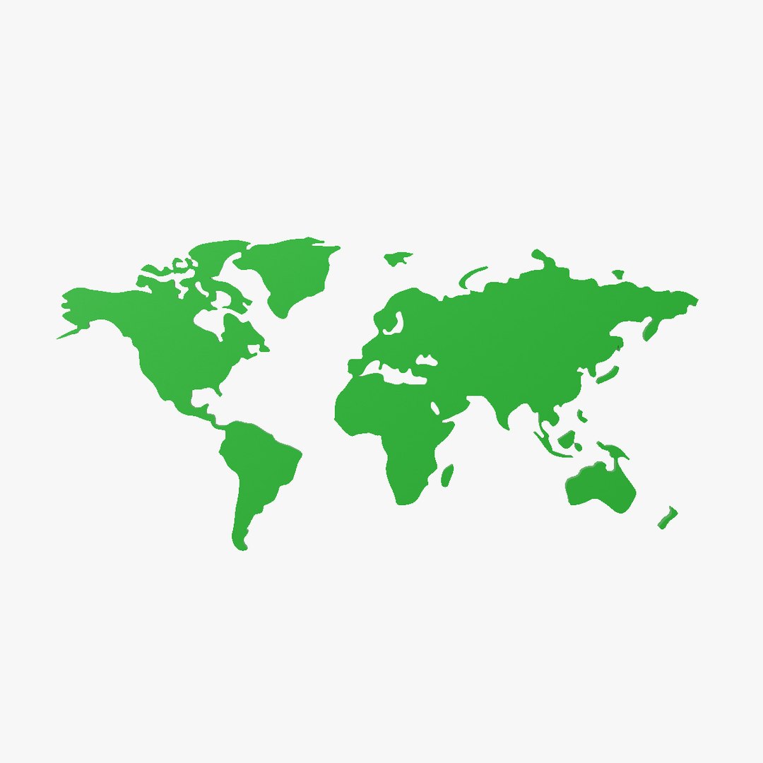 World Map Icon 3D Model - TurboSquid 2068942