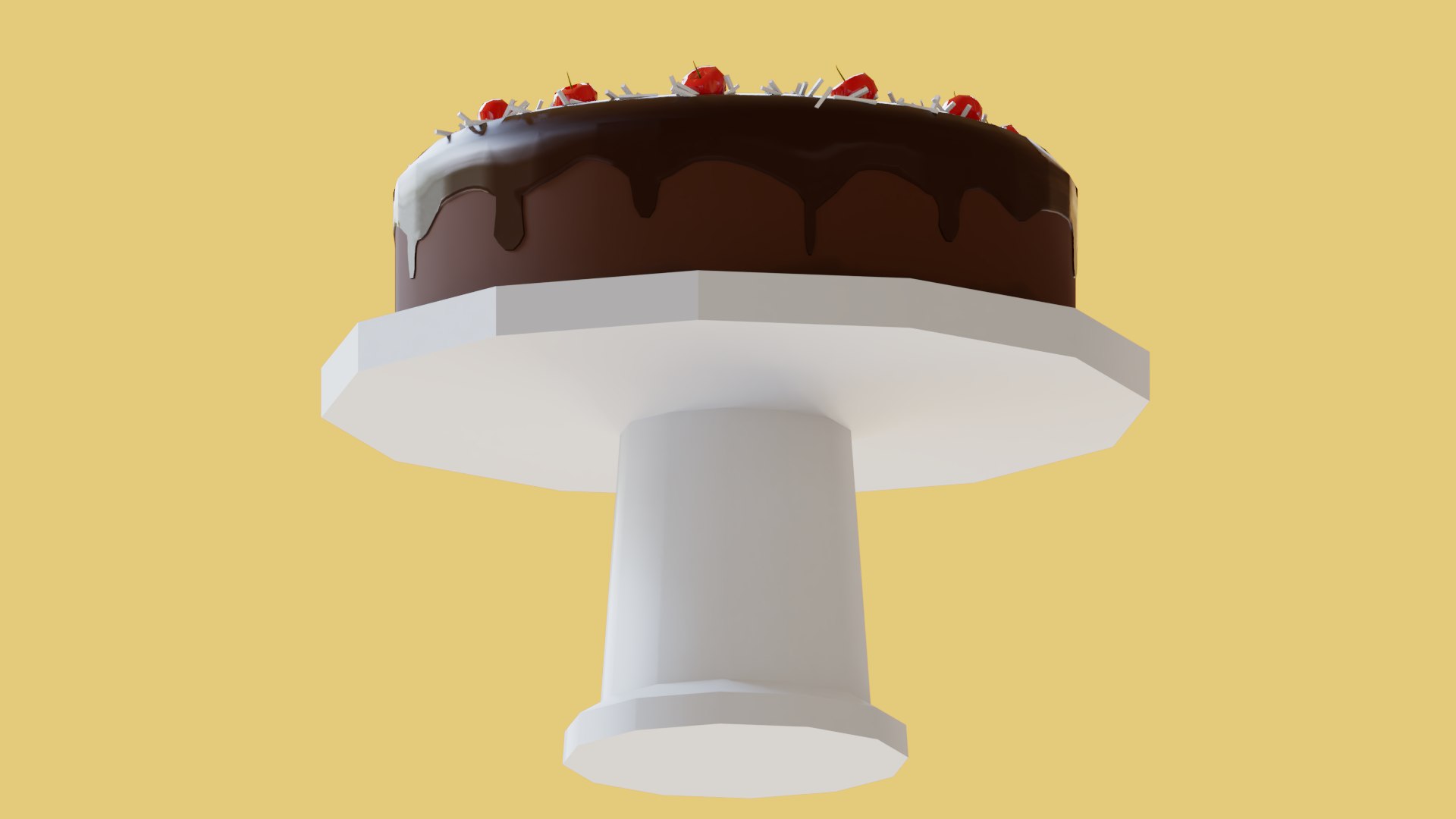 3D chocolate cake model - TurboSquid 1450119