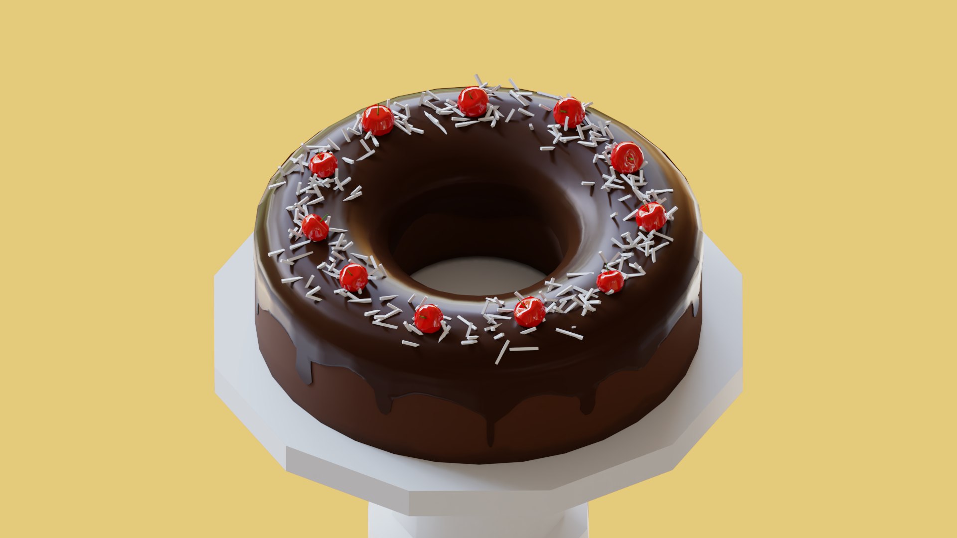 3D chocolate cake model - TurboSquid 1450119