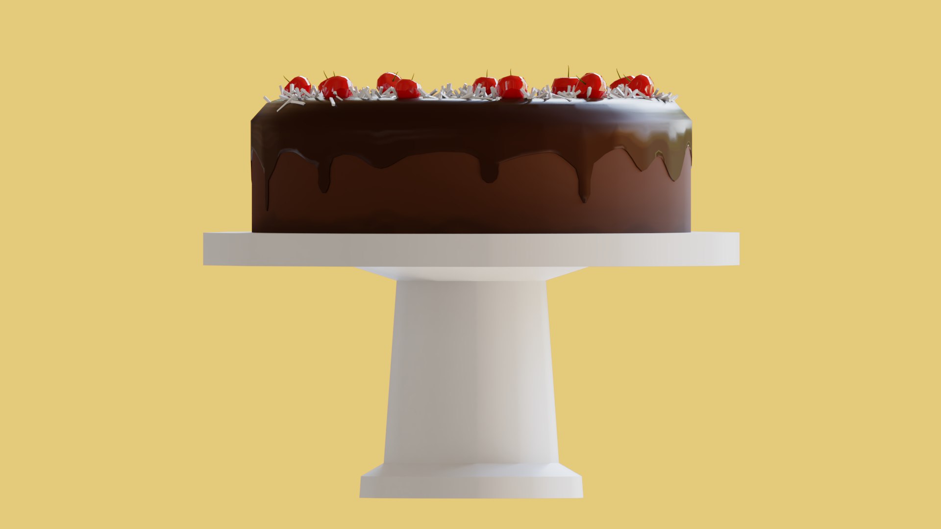 3D chocolate cake model - TurboSquid 1450119