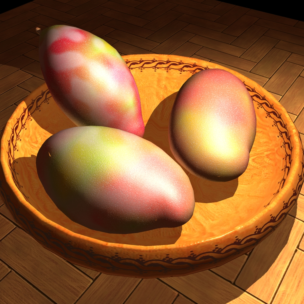 3d fruit mangoes model