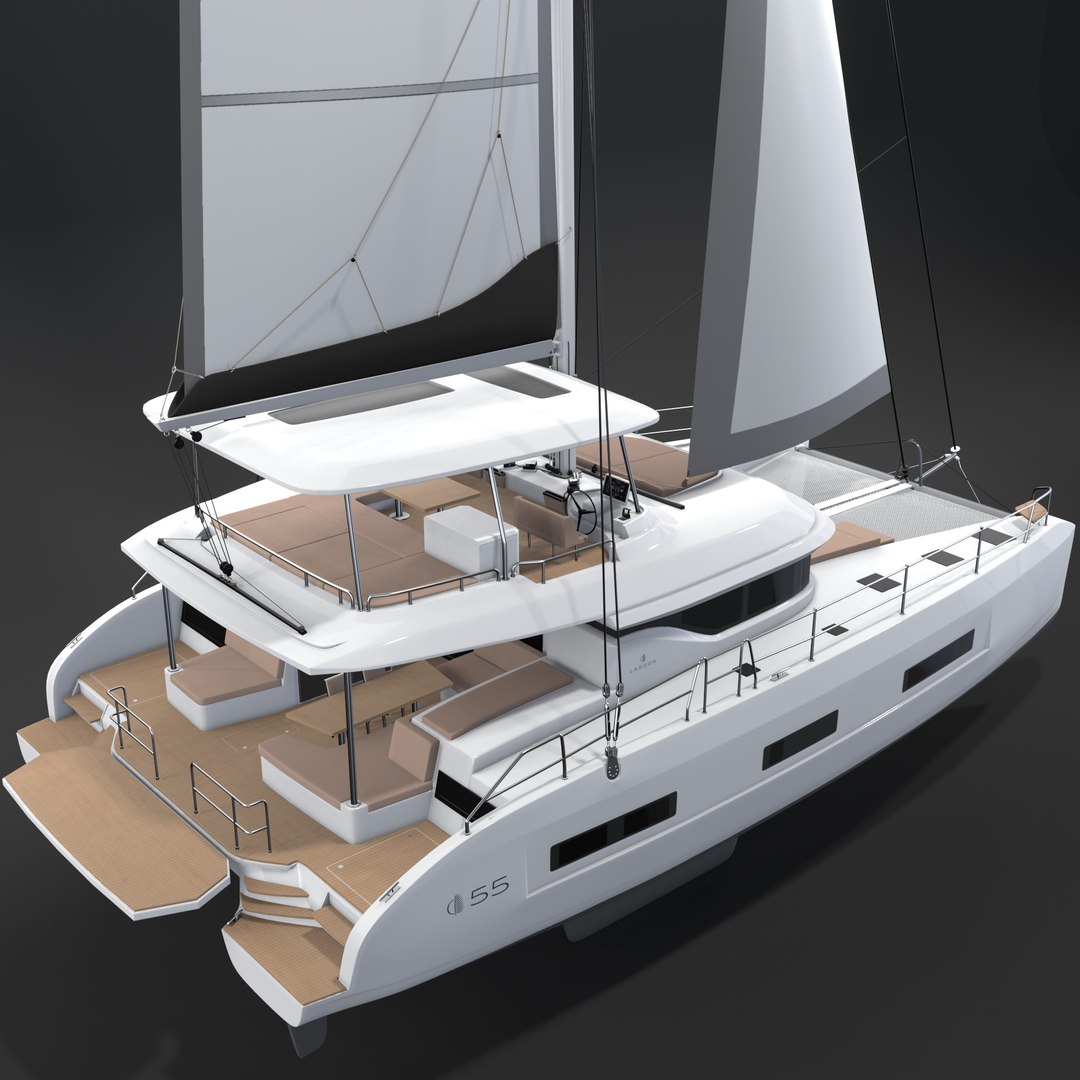 3D Catamaran LAGOON 55 3d Model MODERN DESIGN Model - TurboSquid 2043937